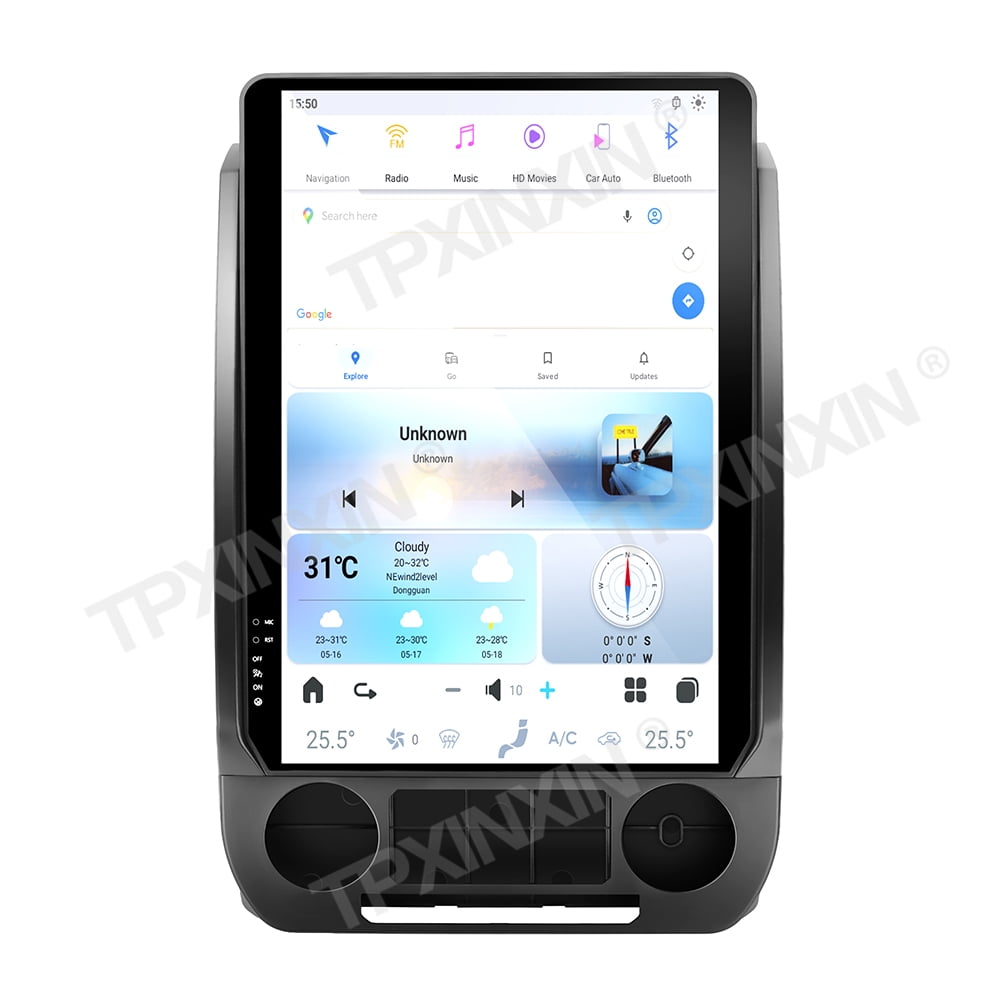 TPXINXIN 14.4 Inch Vertical Screen Car Radio for Ford Raptor F150 2015 ...