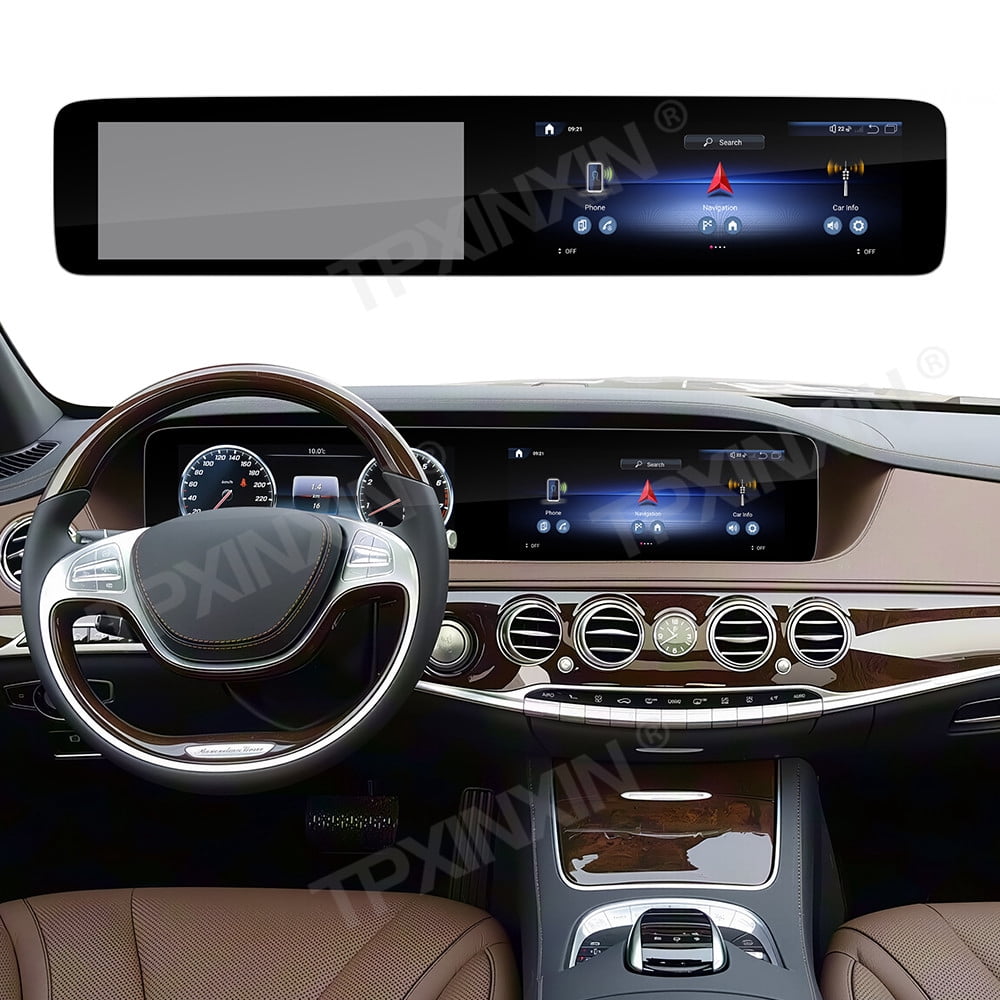 TPXINXIN Dual 12.3 inch Digital instrument panel For Mercedes Benz S ...