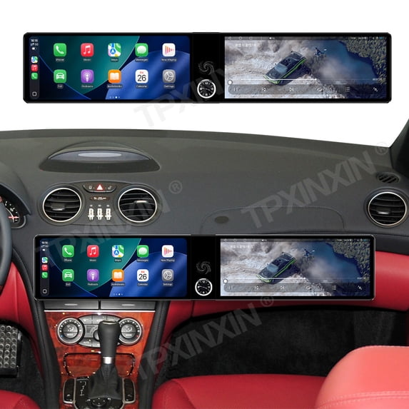 TPXINXIN Dual 12.3 inch Screen Car Radio For Mercedes-Benz SL 2003-2010 ...