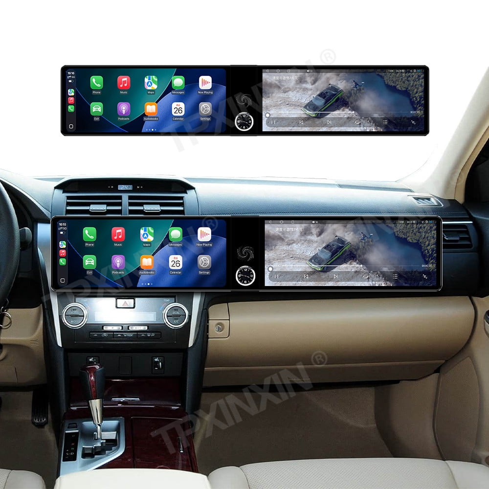 TPXINXIN Dual 12.3 inch Screen Car Radio For Toyota Camry 2012-2015 ...