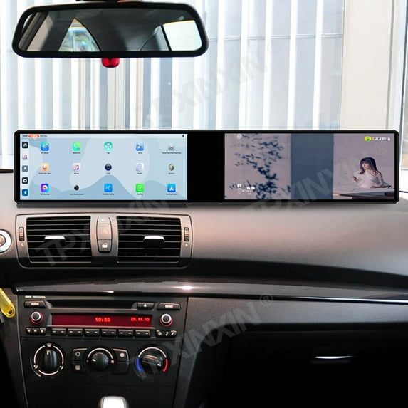 TPXINXIN Dual 12.3 inch Screen Carplay Android 14 Car GPS Navigation ...