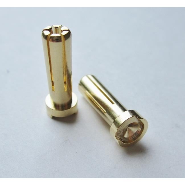 TQ Wire TQW2507 5 mm Male Bullets Low Profile Connector, Gold - 19 mm ...