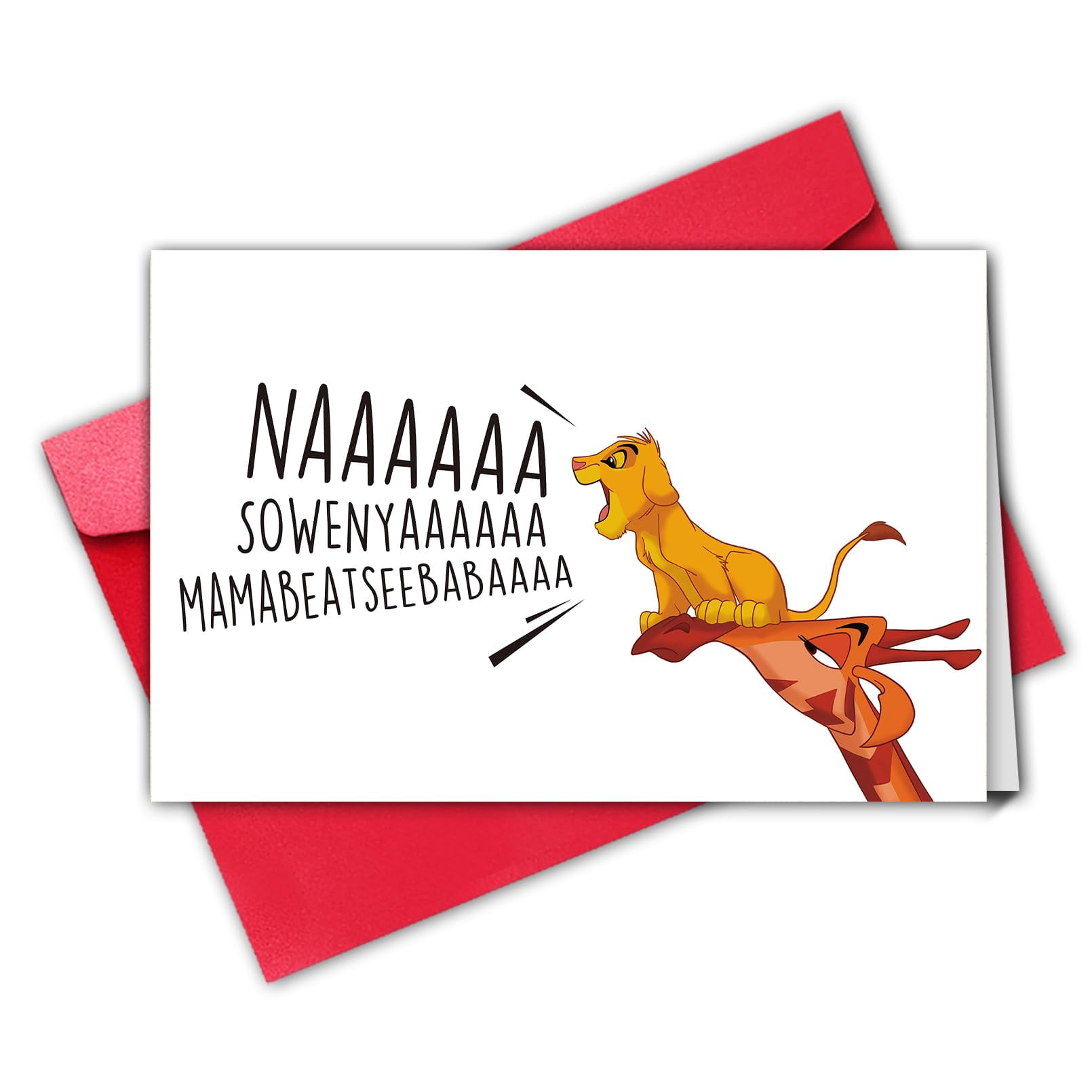 TQDaiker Funny New Baby Card for Boy Girl, Cute Lion King Simba Card ...