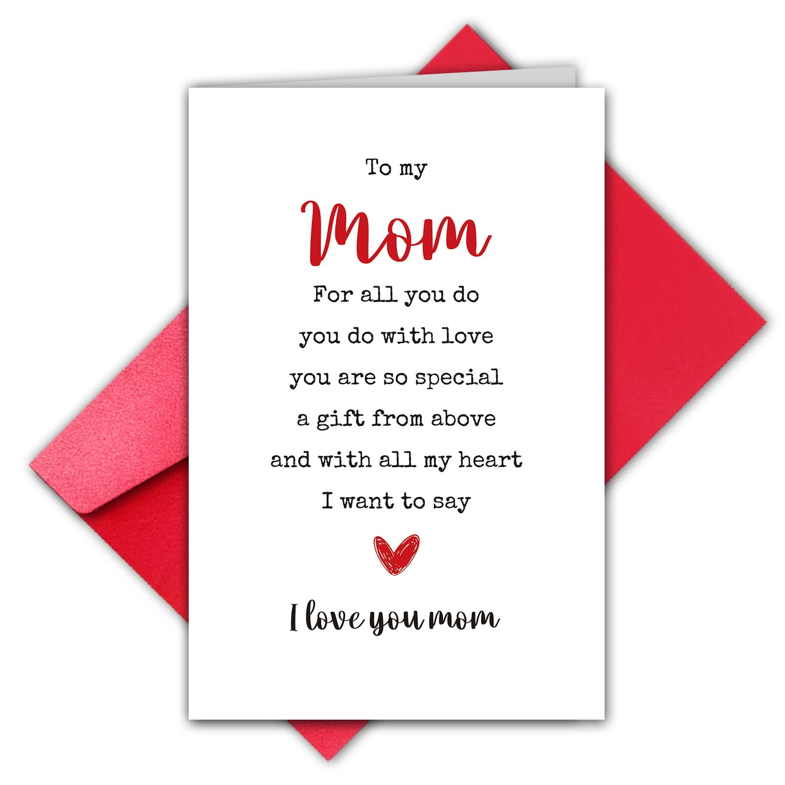 TQDaiker Lovely Mother’s Day Card for Mother, Happy Mother’s Day Card ...