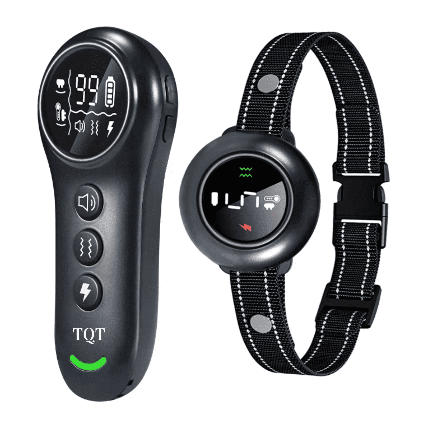 TQT 2-in-1 Dog Shock Collar & Dog Bark Collar - Smart Anti Barking Dog ...