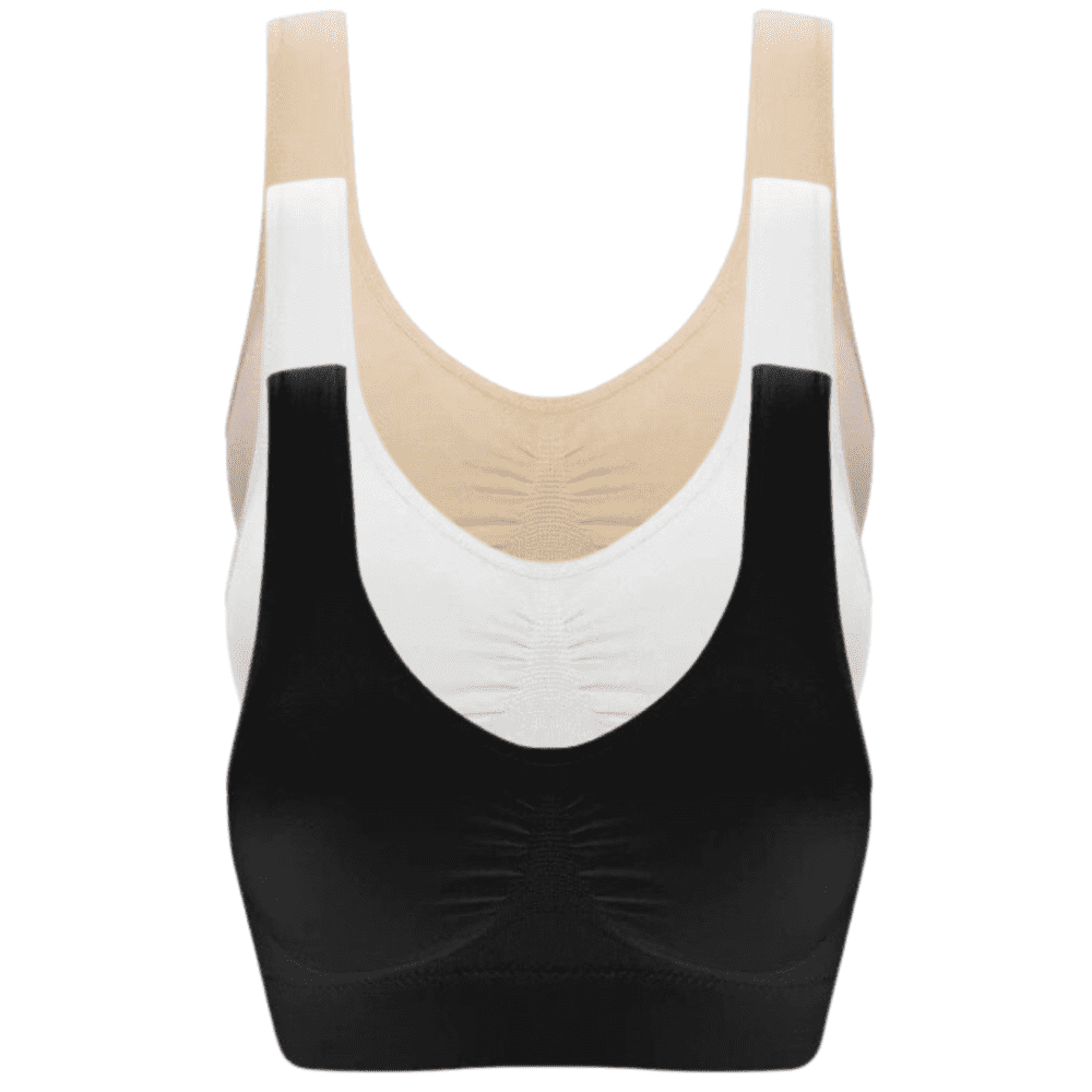 TQWQT 3 pack Women Sports Bra Wirefree Yoga Bras Tank Top High ...