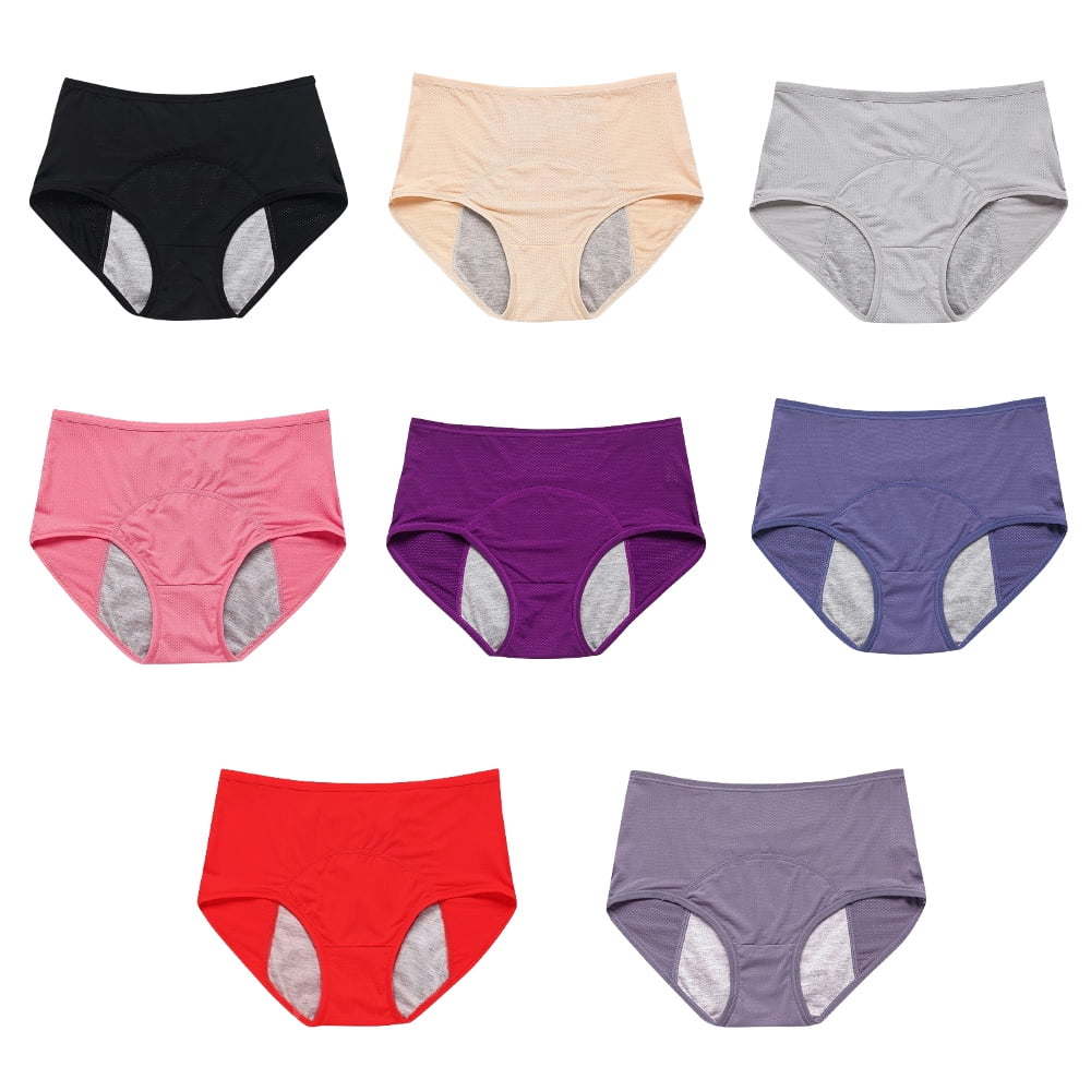 TQWQT 8 Packs Period Leakproof Ladies Underwear - Menstrual Leakproof ...