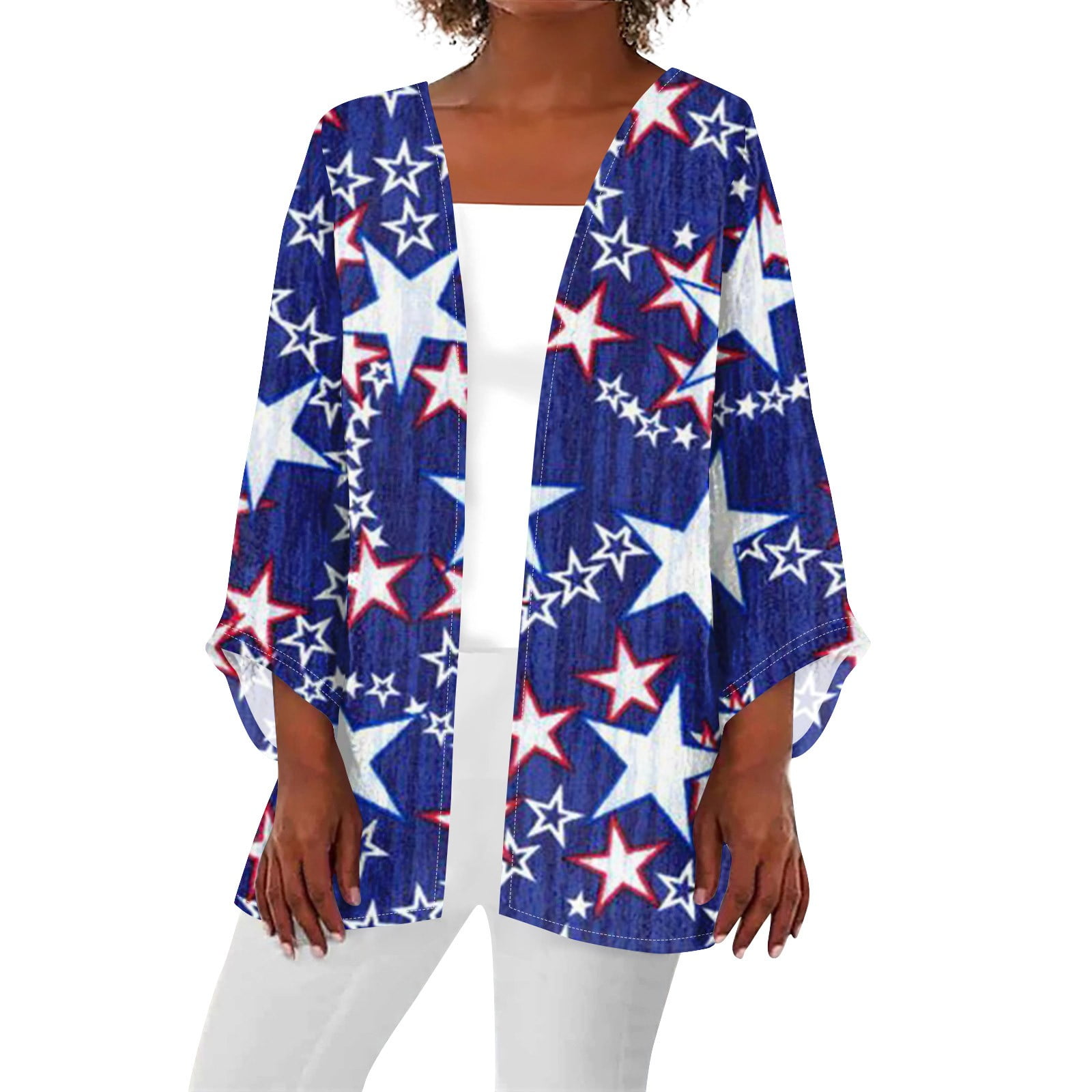 TQWQT Dusters for Women 3/4 Sleeve Black Cardigan for Women Lightweight ...