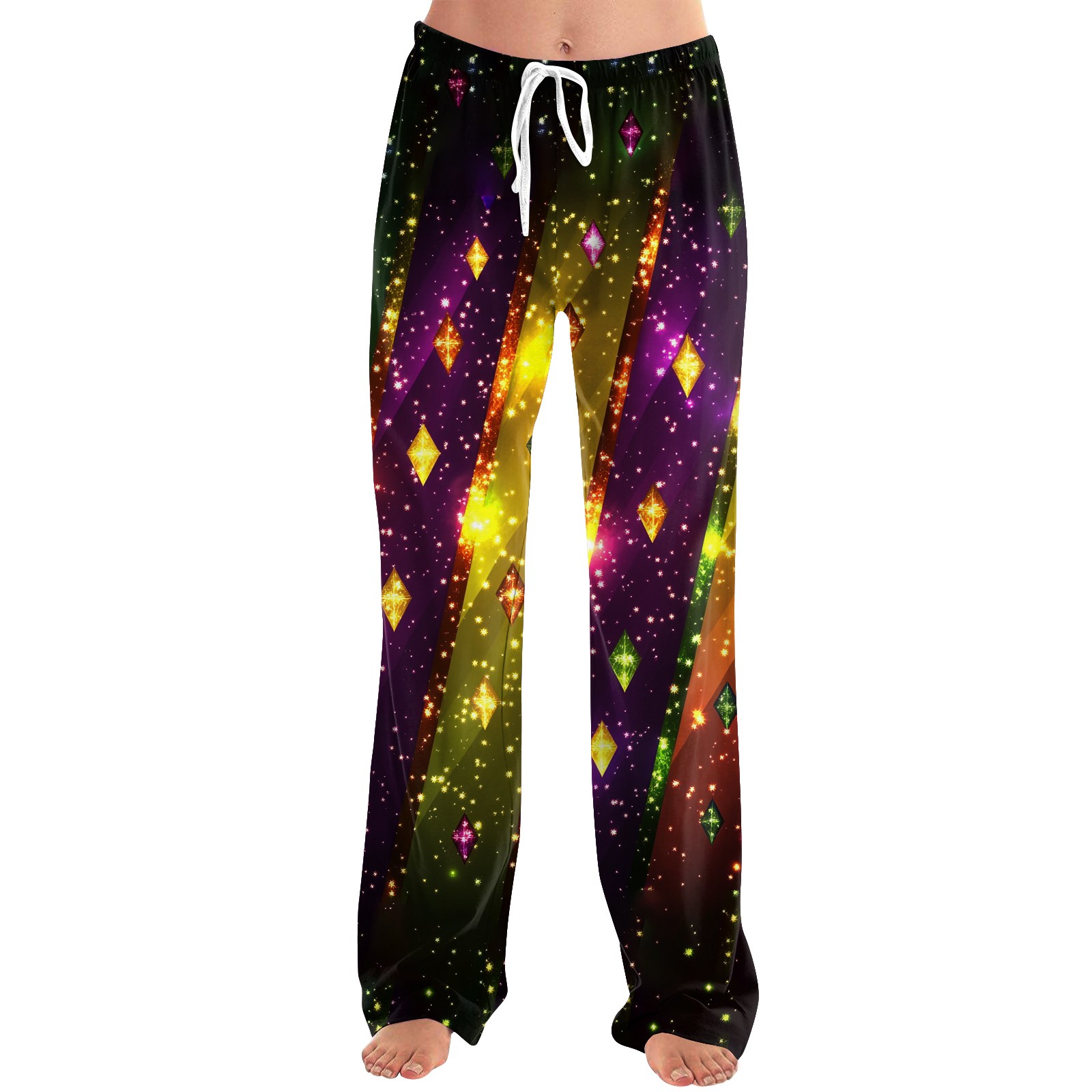 TQWQT Funny Pajama Pants Wide Leg Casual Comfy Carnival Mask Cotton ...