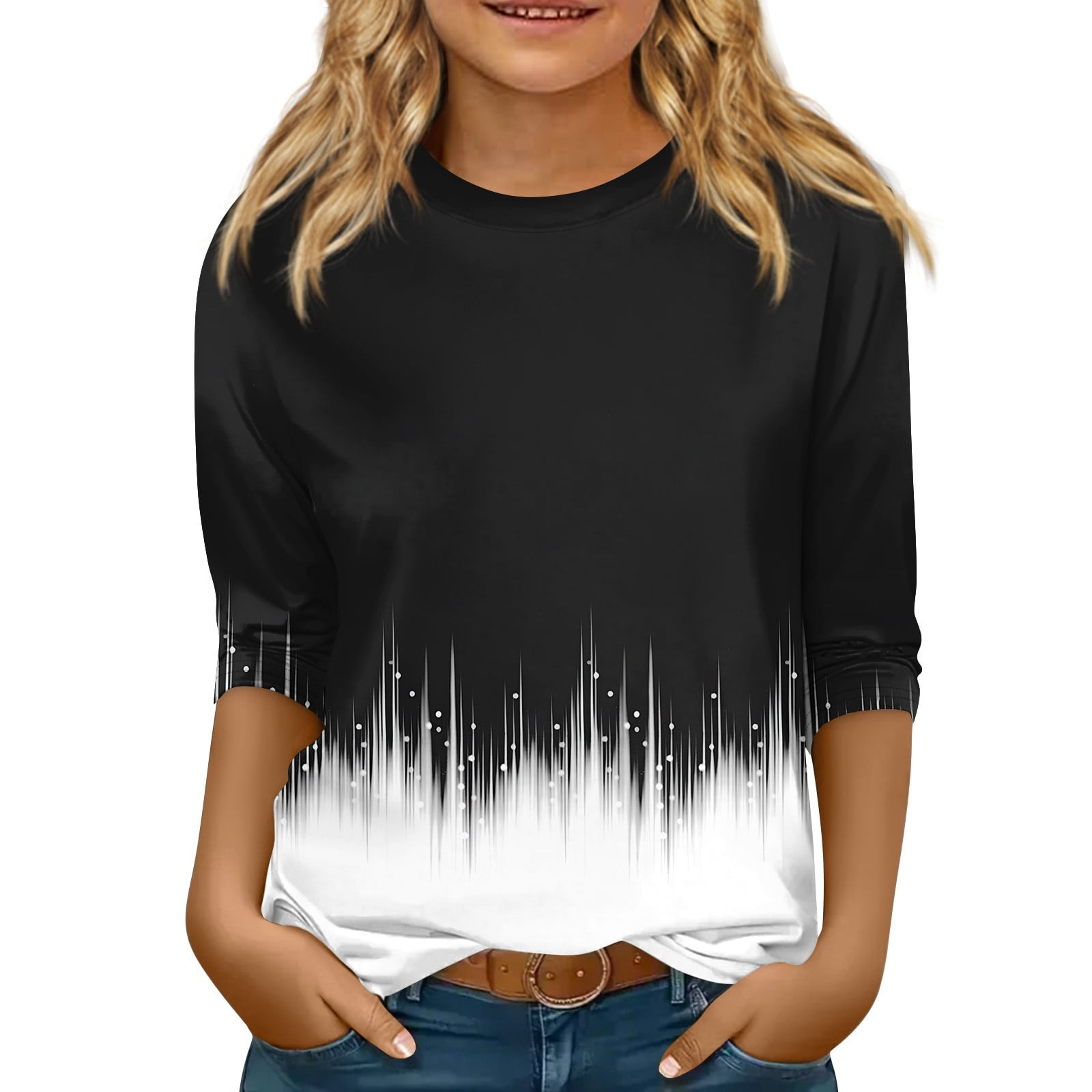 TQWQT Girls 3/4 Sleeve Shirts Size 10-12 Floral Girls Tops Tween Girls ...