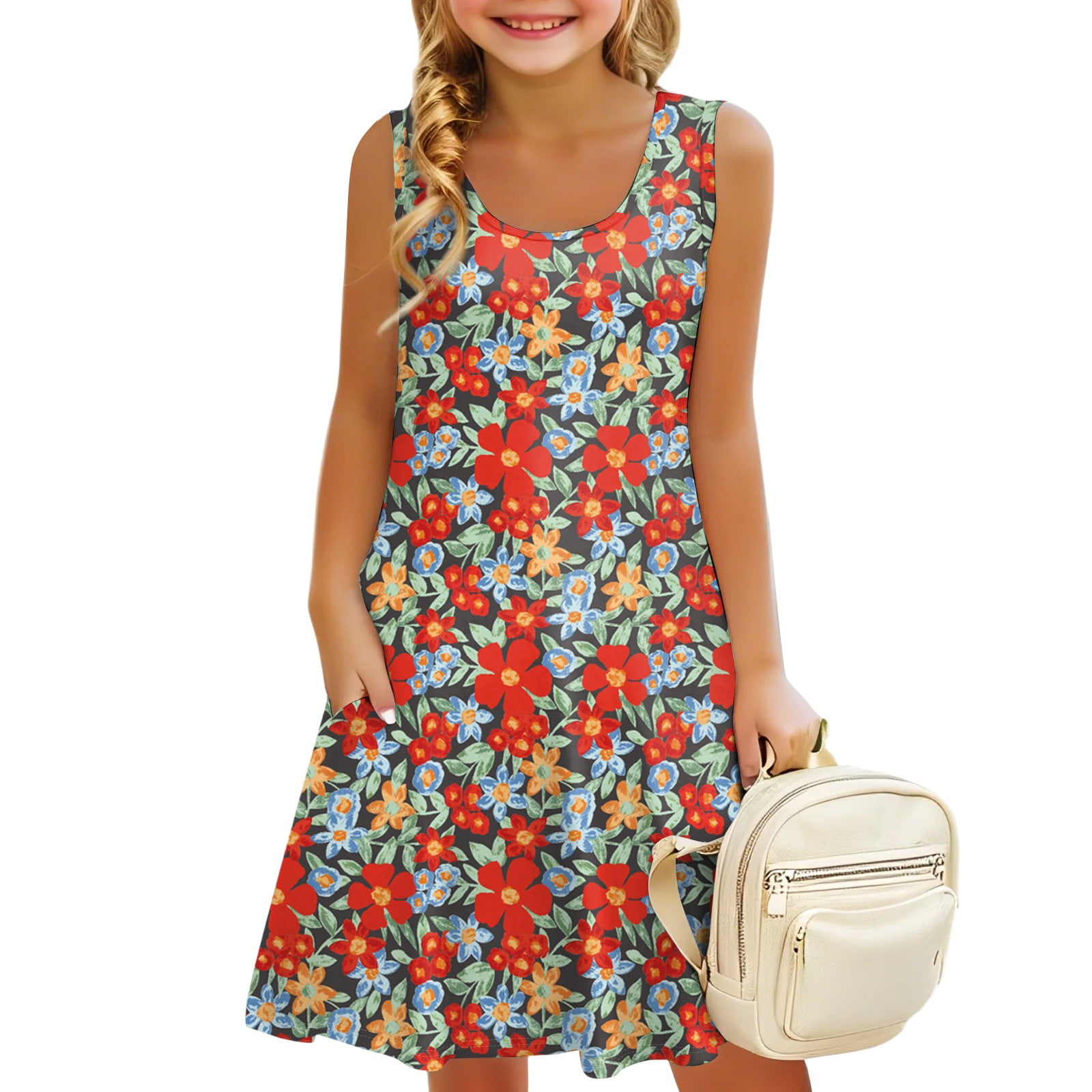 TQWQT Girls Dresses Size 10-12 Kids Scoop Neck Plus Size Summer Dresses ...