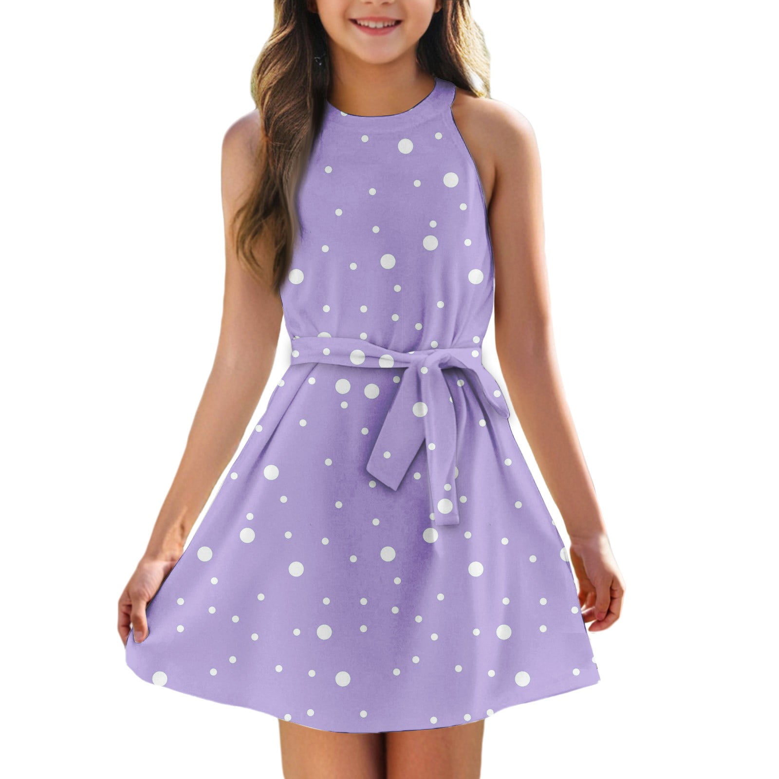 TQWQT Girls Halter Dresses Size 10-12 Casual Girls Sundress Tween Girls ...