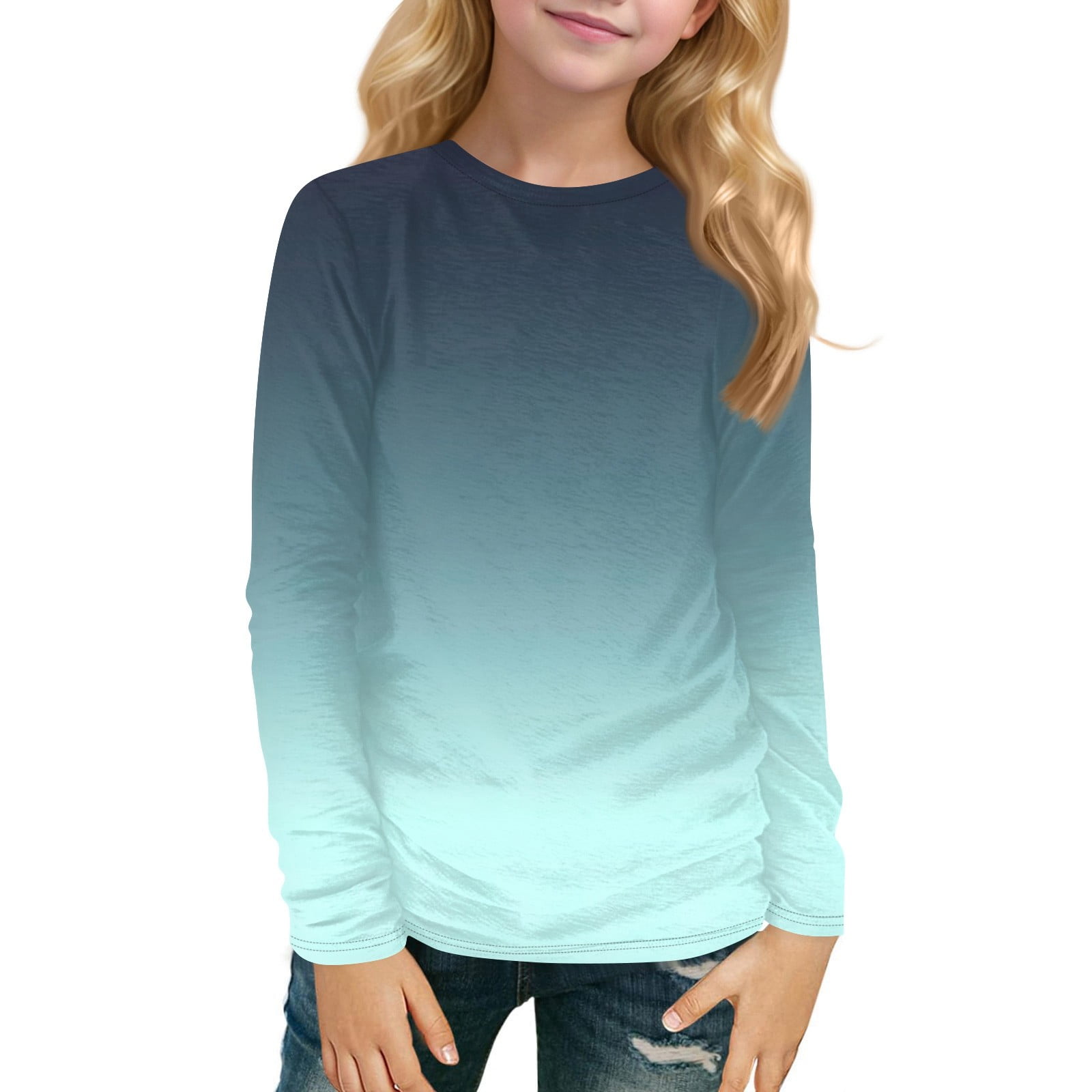 TQWQT Girls Long Sleeve Shirts Winter Trendy Graphic Shirts Size 10-12 ...