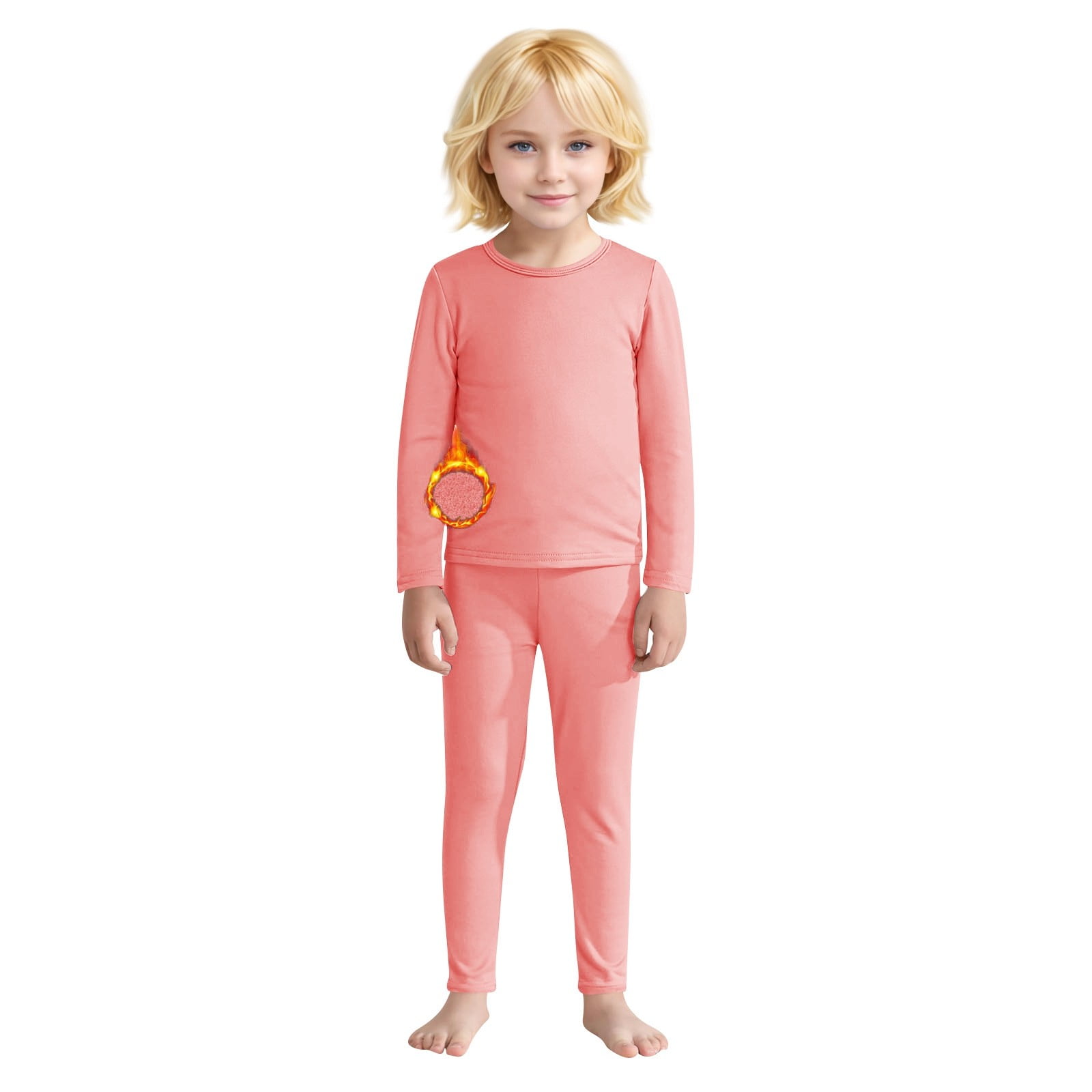 TQWQT Girls Pajamas Thermal Underwear Long Johns Thermal Shirt Warm ...