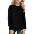 TQWQT Girls Tops Size 10-12 Long Sleeve Shirt Fall Cute Black Shirts ...