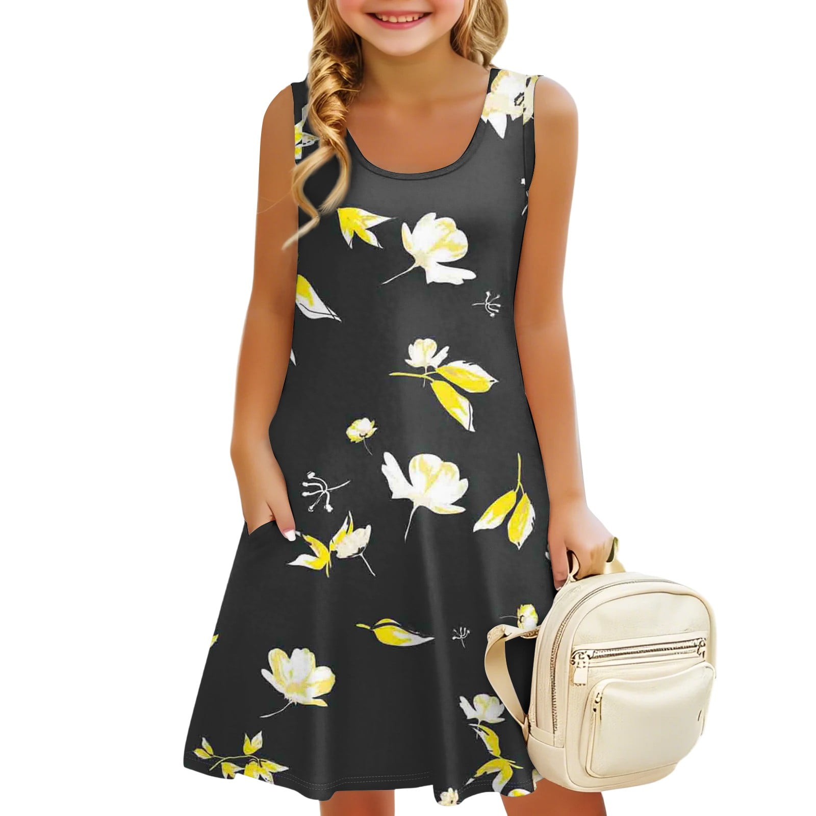 TQWQT Girls Watermelon Red Dresses Size 10-12 Casual Floral Print Tween ...