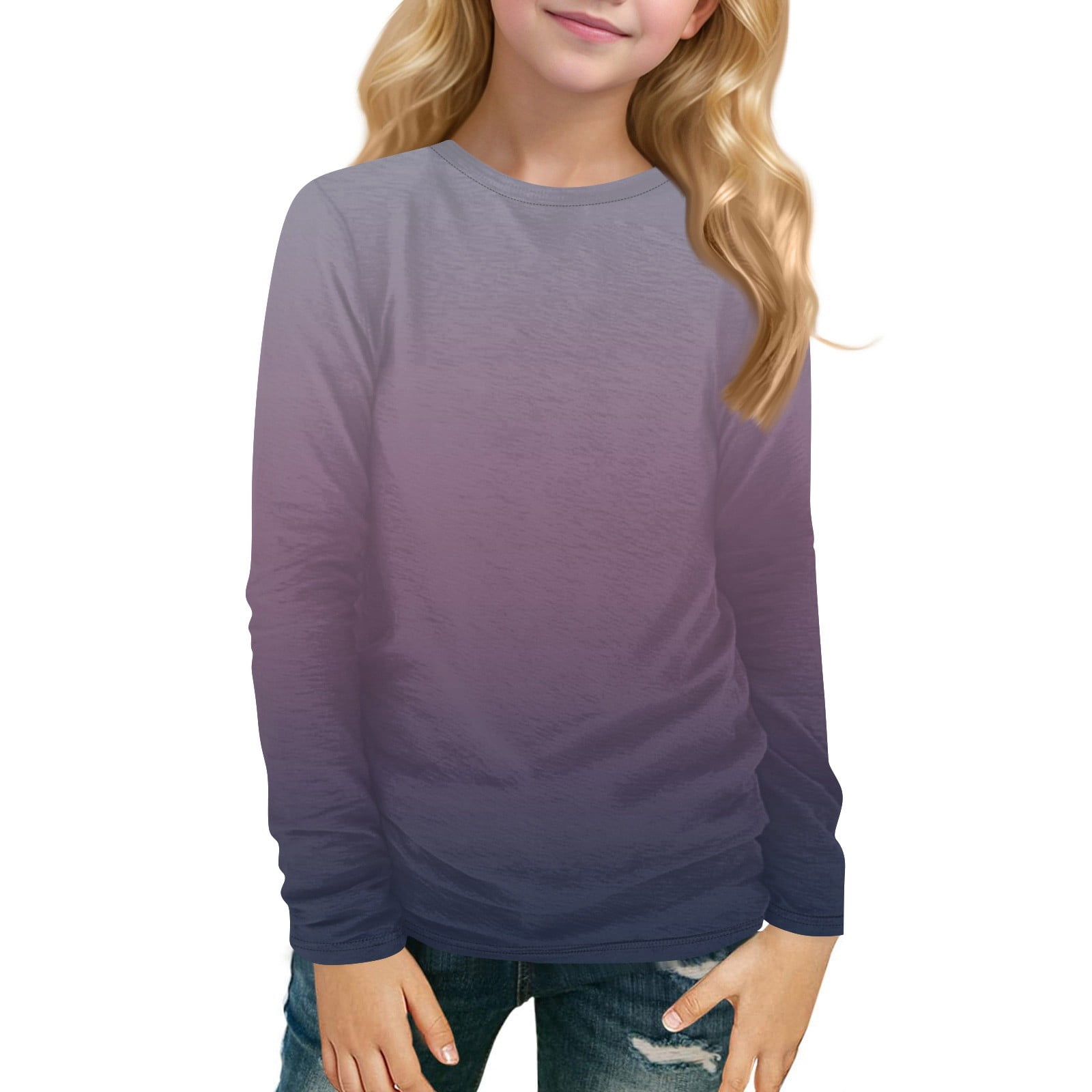 TQWQT Graphic Long Sleeve Shirts for Girls Cute Graphic Tshirts Kids ...