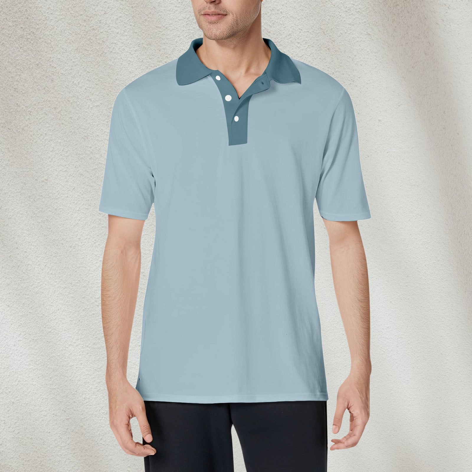 TQWQT Mens Turquoise Golf Polo Shirts 2025 Short Sleeve Summer Tops ...
