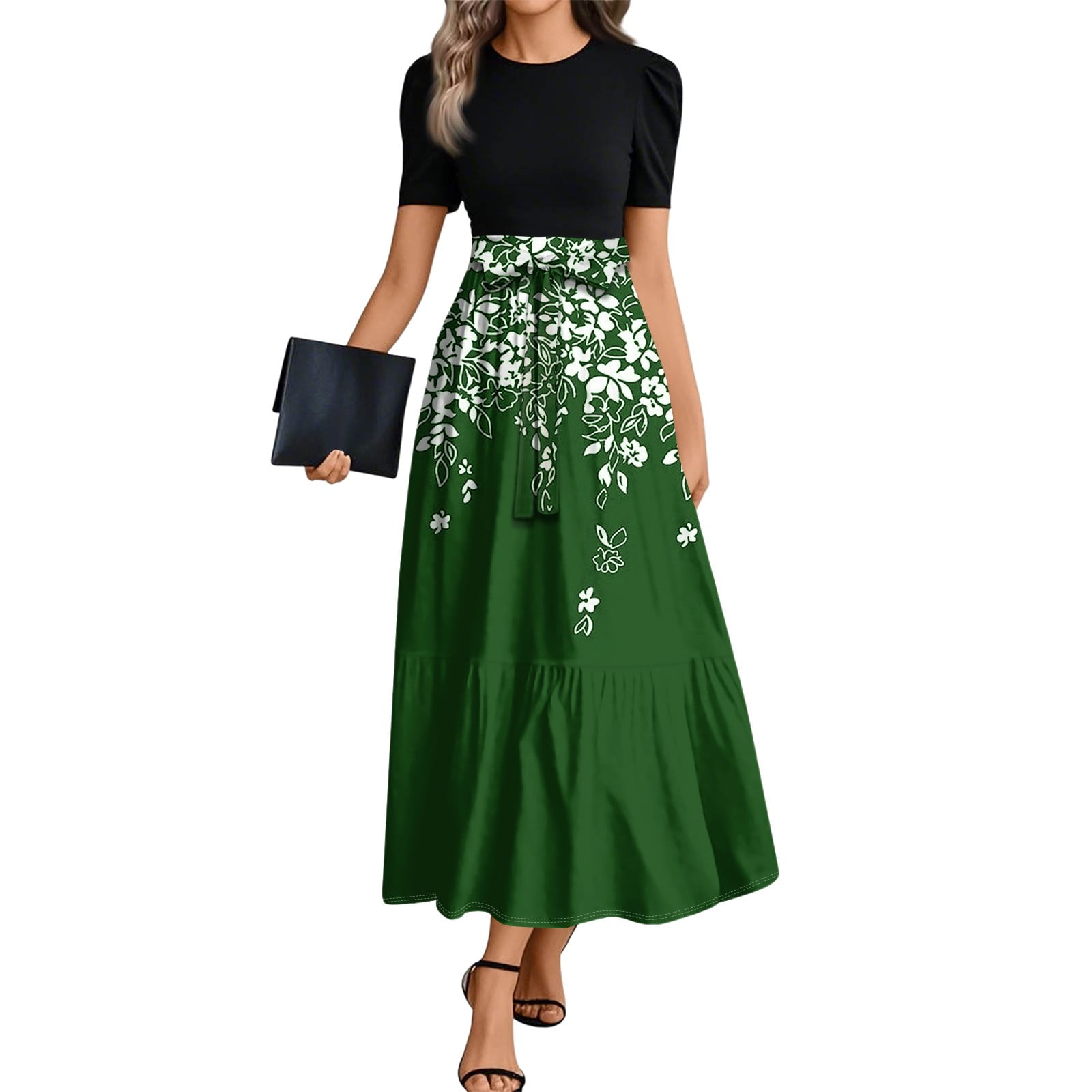 TQWQT Modest Dresses for Women Short Sleeve Teacher Dress Trendy Work ...