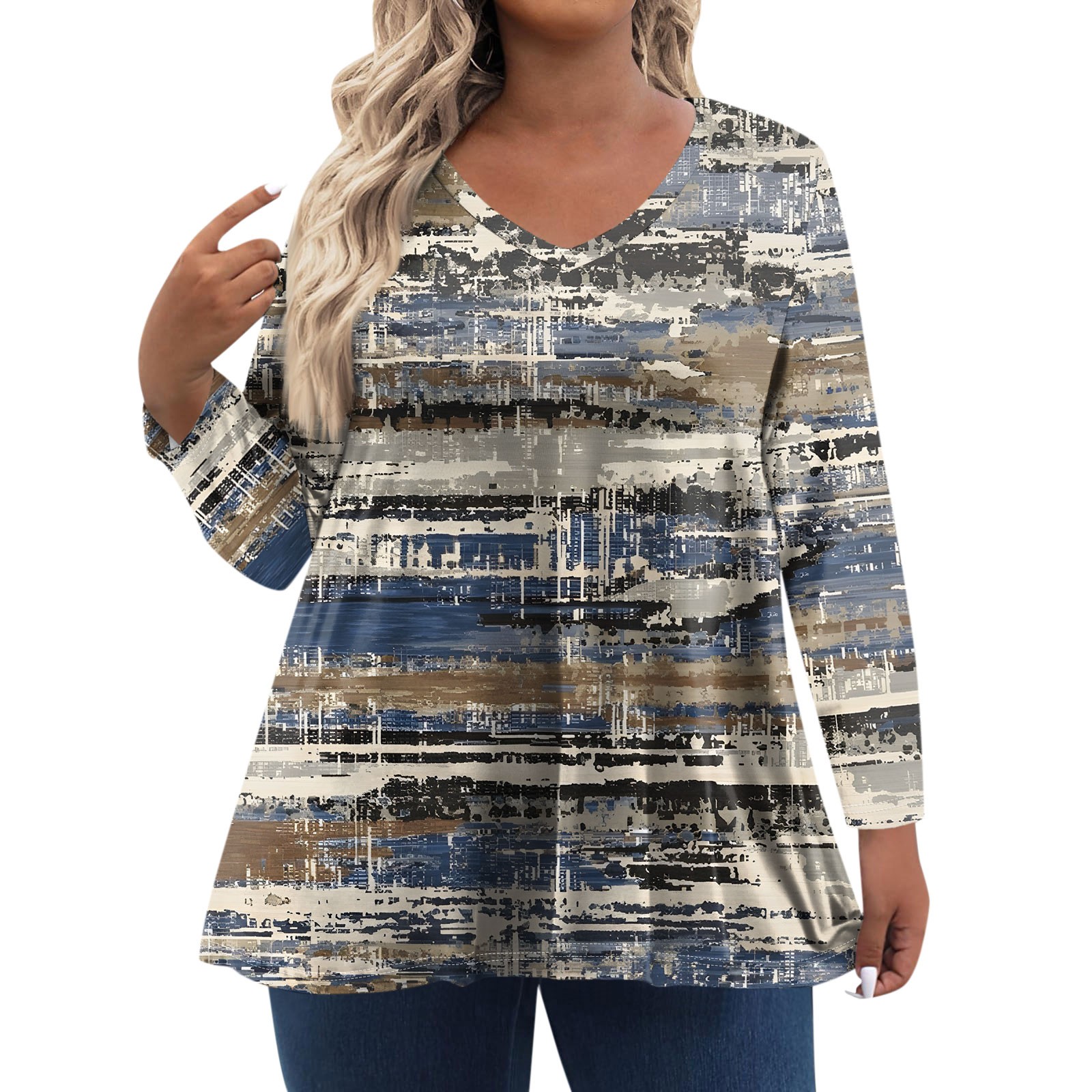 TQWQT Plus Size Tops for Women 4x-5x Sexy Long Sleeve Tunics Shirts ...