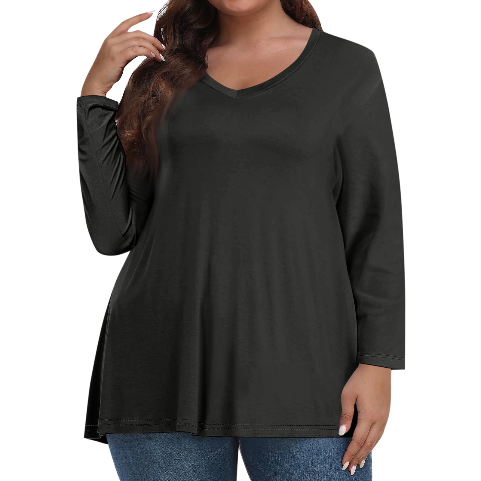 TQWQT Plus Size Tops for Women 4x-5x Plus Size Womens Classy Tops V ...