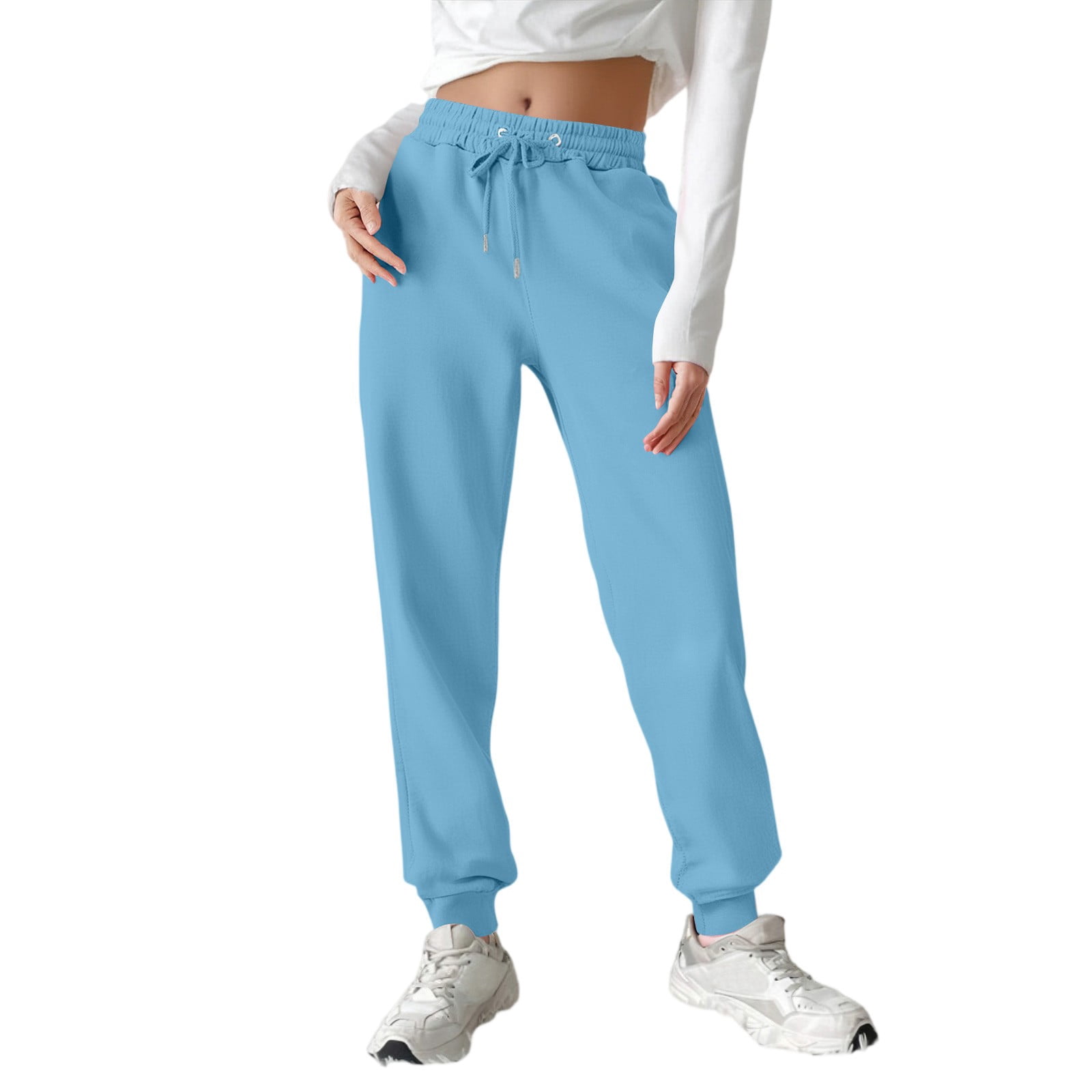 TQWQT Sweatpants for Teen Girls Sky Blue Joggers Drawstring Lounge ...
