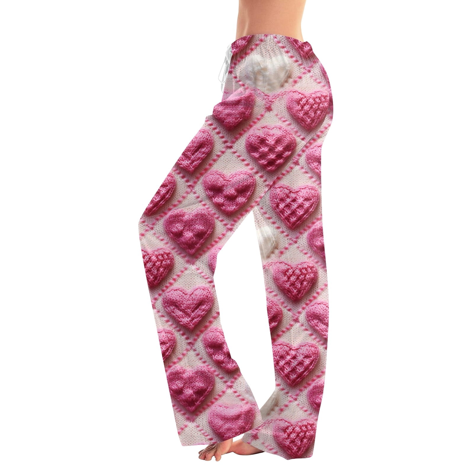 TQWQT Sweet Pajama Pants 2024 Lounge Plus Size Valentines Day Love ...