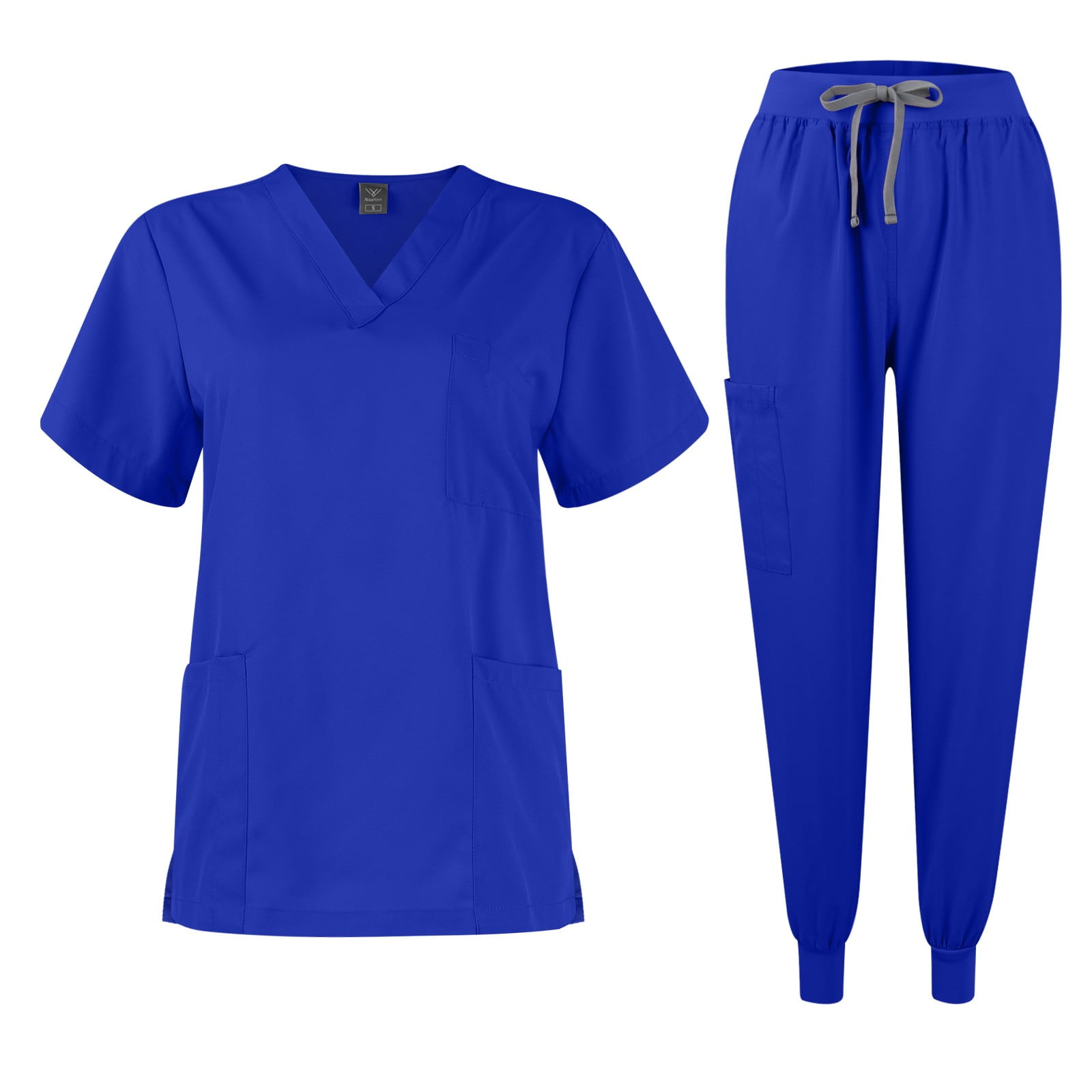 TQWQT Women Scrubs Sets Plus Size Nursing Top Stretchy V-Neck Scrub ...