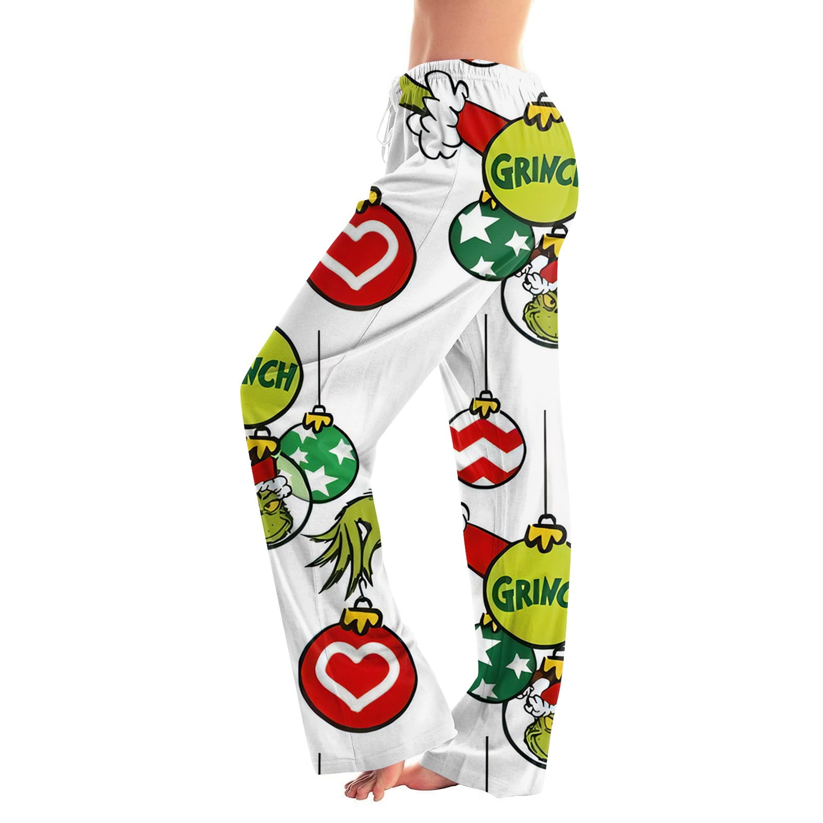 Tqwqt Womens Pajama Bottoms Comfy Grinchs Pj Pants Sweatpants Grinchs Christmas Grinchmas