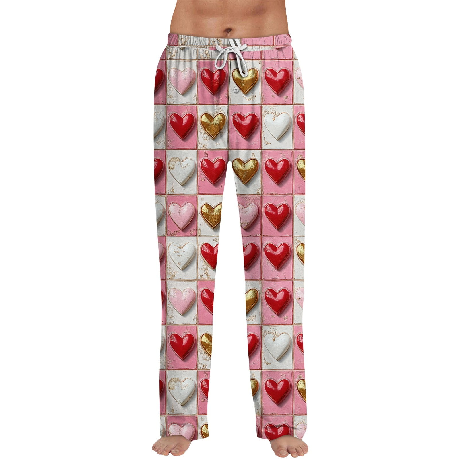 TQWQT Womens Pj Pants Valentines Day Comfy Yoga Pjs Pants Big and Tall ...