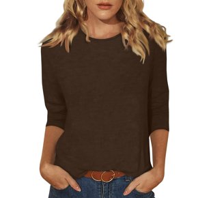 Womens Three Quarter Sleeve Tops