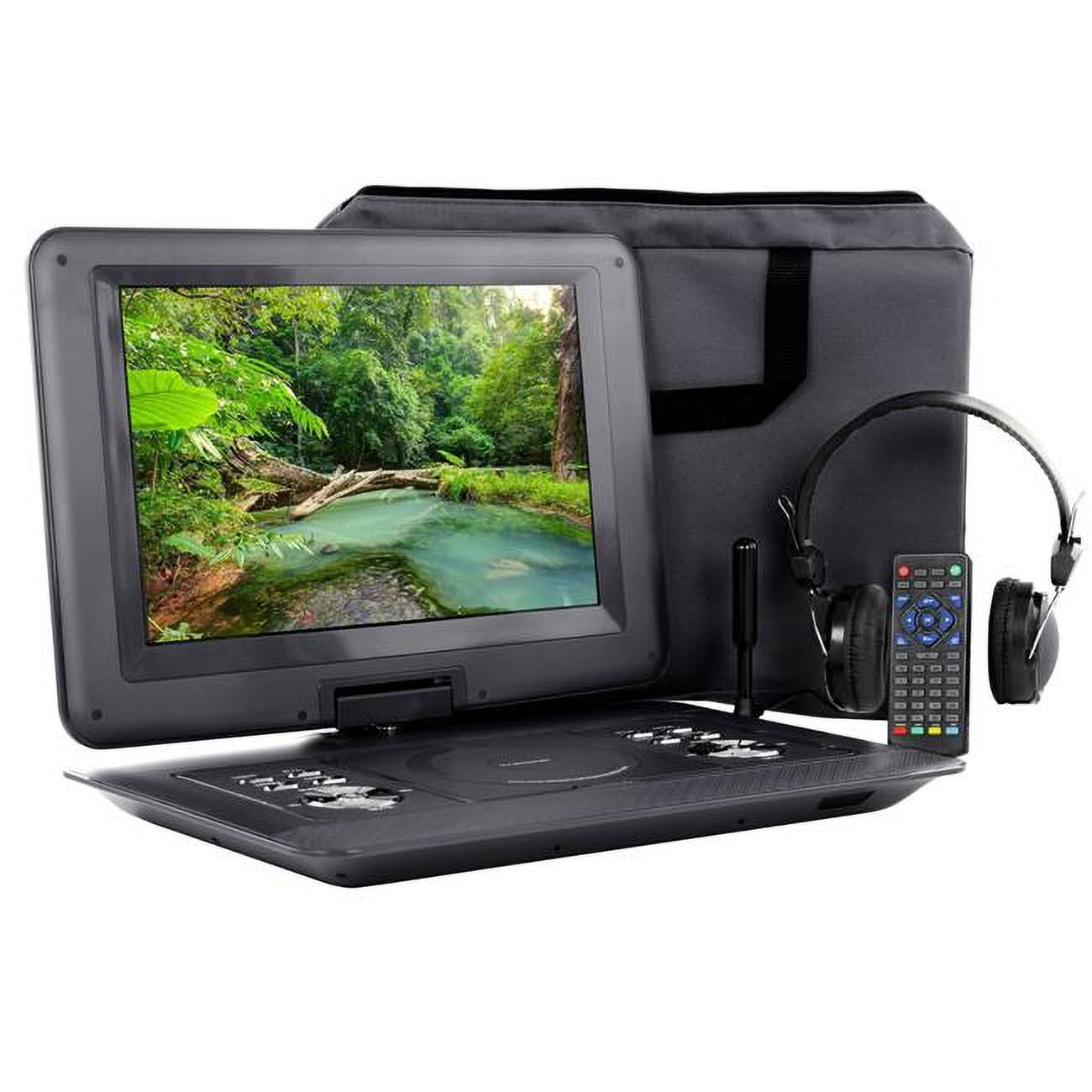 TR-D141BLK-RB 14.1 in. Portable DVD with TV Tuner Player Swivel TFT-LCD ...