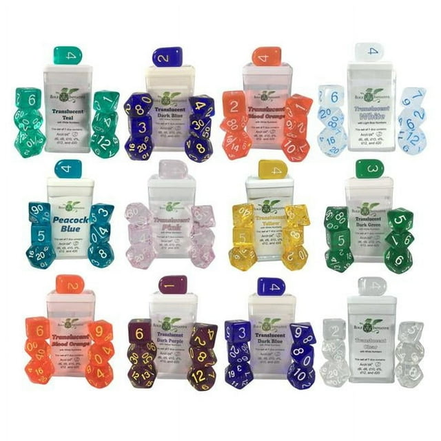TR Sampler Bundle 7-Set Dice Board Game in Assorted Color - 12 Piece ...