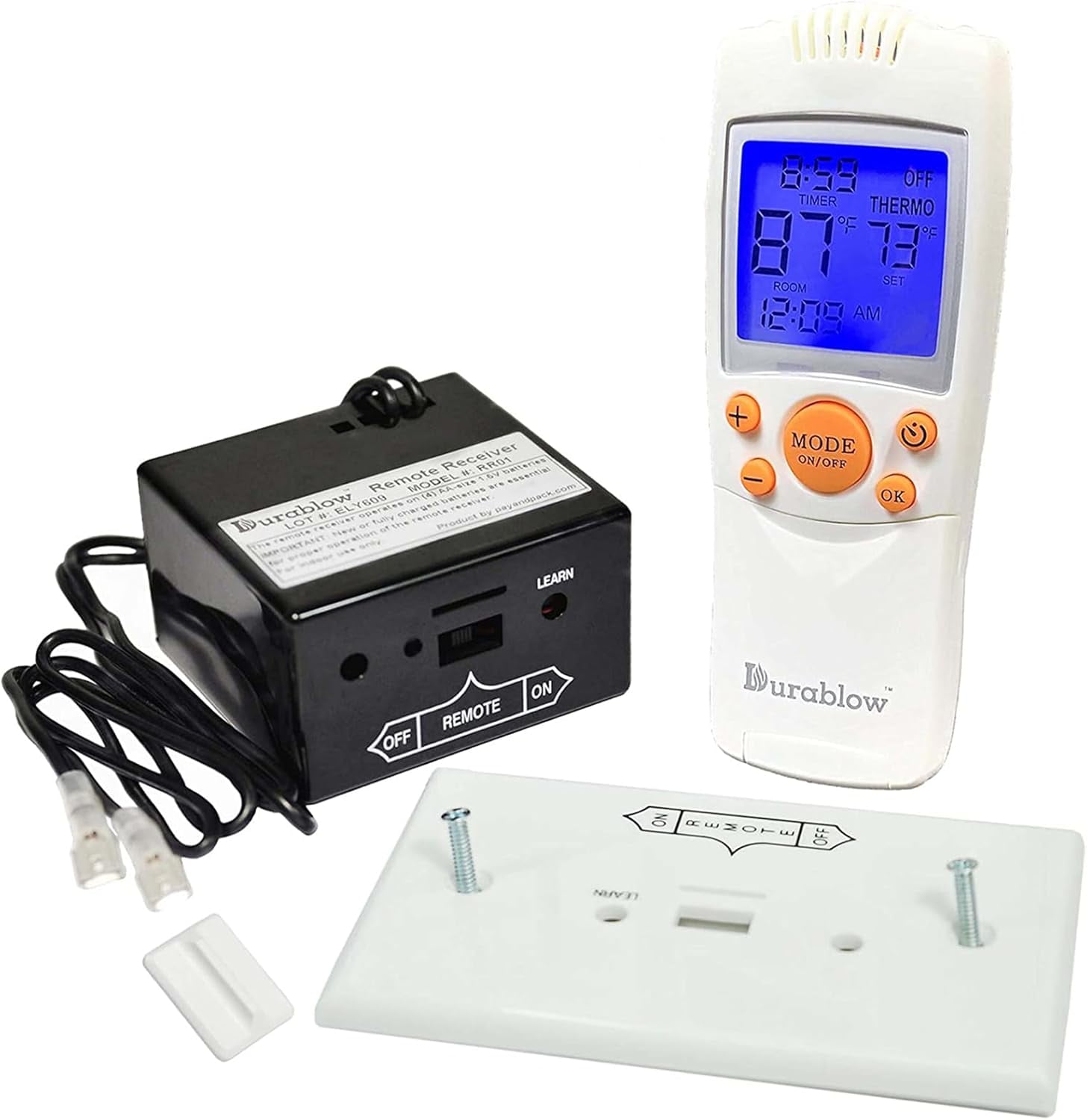 TR1004 Gas Fire Fireplace On/Off Remote Control Kit with Thermostat ...