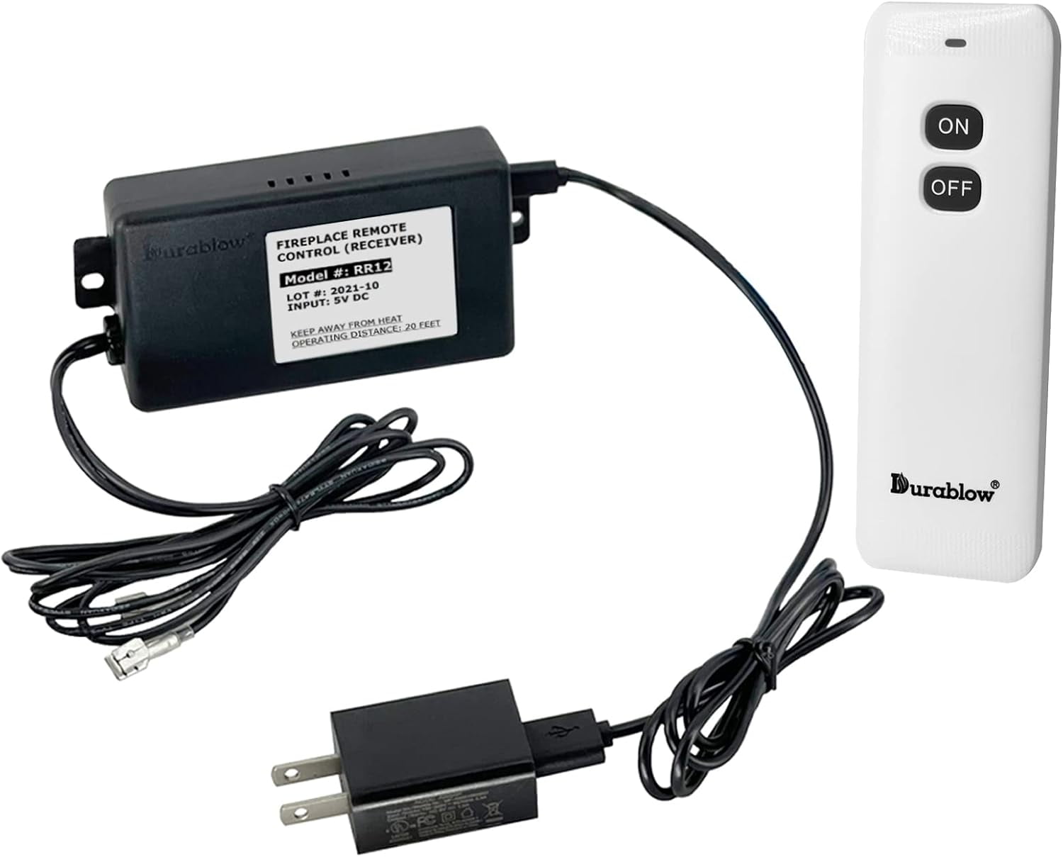 TR2001 Gas Fireplace On/Off Remote Control Kit for Millivolt Valve or ...