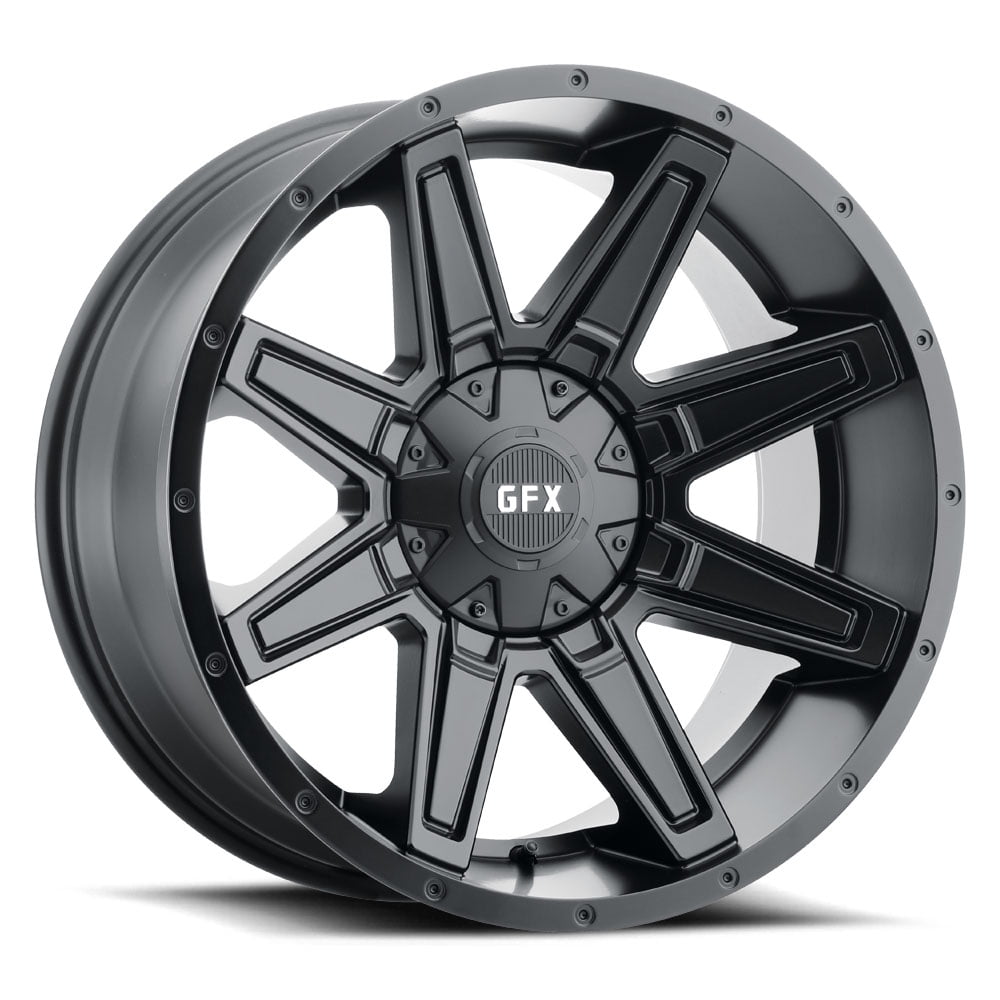 TR23 Custom Wheel 20x9 inch 6-135 Bolt-Pattern 12 Offset Matte Black ...