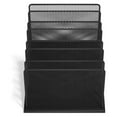 TR57559-CC 7 Compartment Wire Mesh File Organizer, Matte Black ...