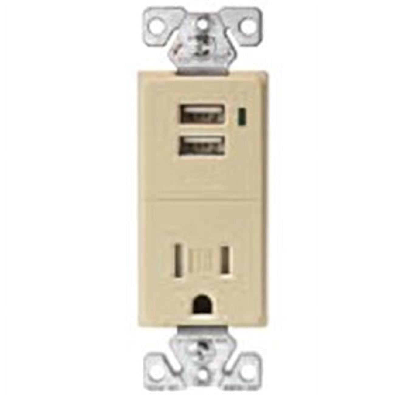 TR7740V-K Tamper Receptacle With Usb Port, Ivory - Walmart.com