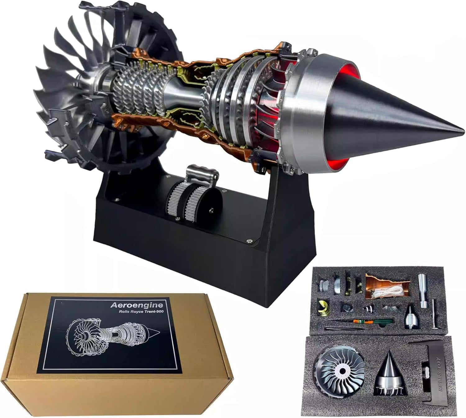 TR900 Turbofan Engine Model.Adjustable Speed LED Light. Aircraft Engine ...