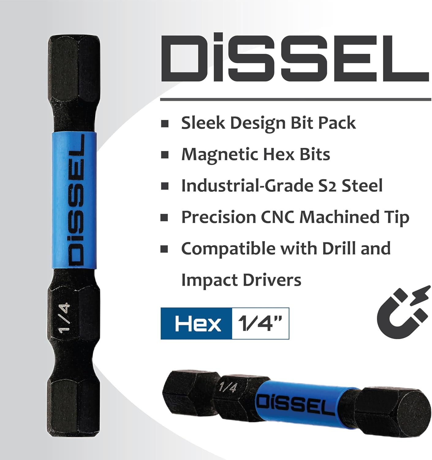 TRA-1/4 Hex Bit Set - SAE Magnetic 1/4 Allen Wrench, Durable S2 Steel Hex Driver for Bike ...