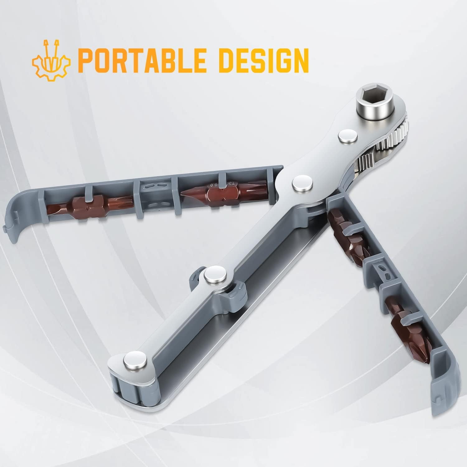 TRA-1/4-Inch Drive Mini Ratchet Screwdriver Set, Tight Reach, High ...