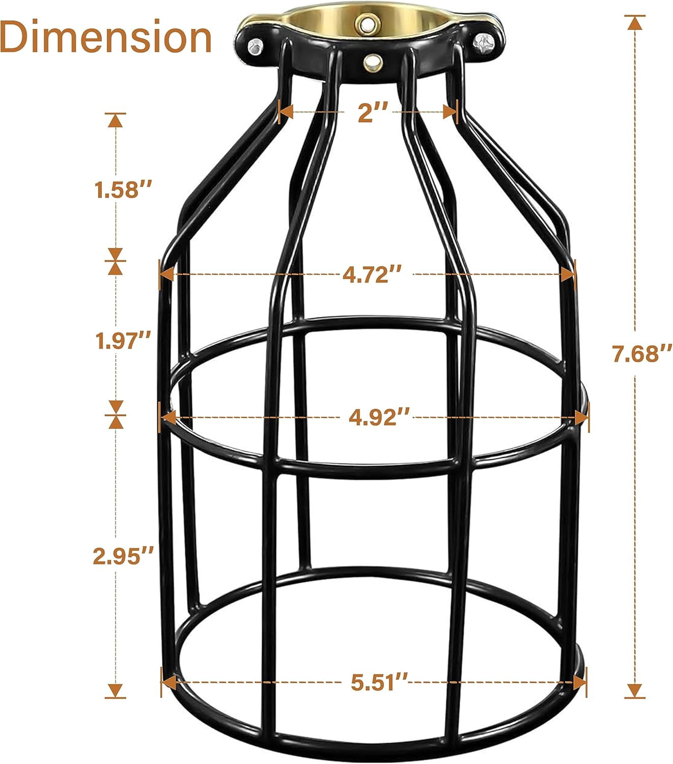TRA-1-Pack Adjustable Industrial Clamp on Metal Bulb Guard Cage for ...