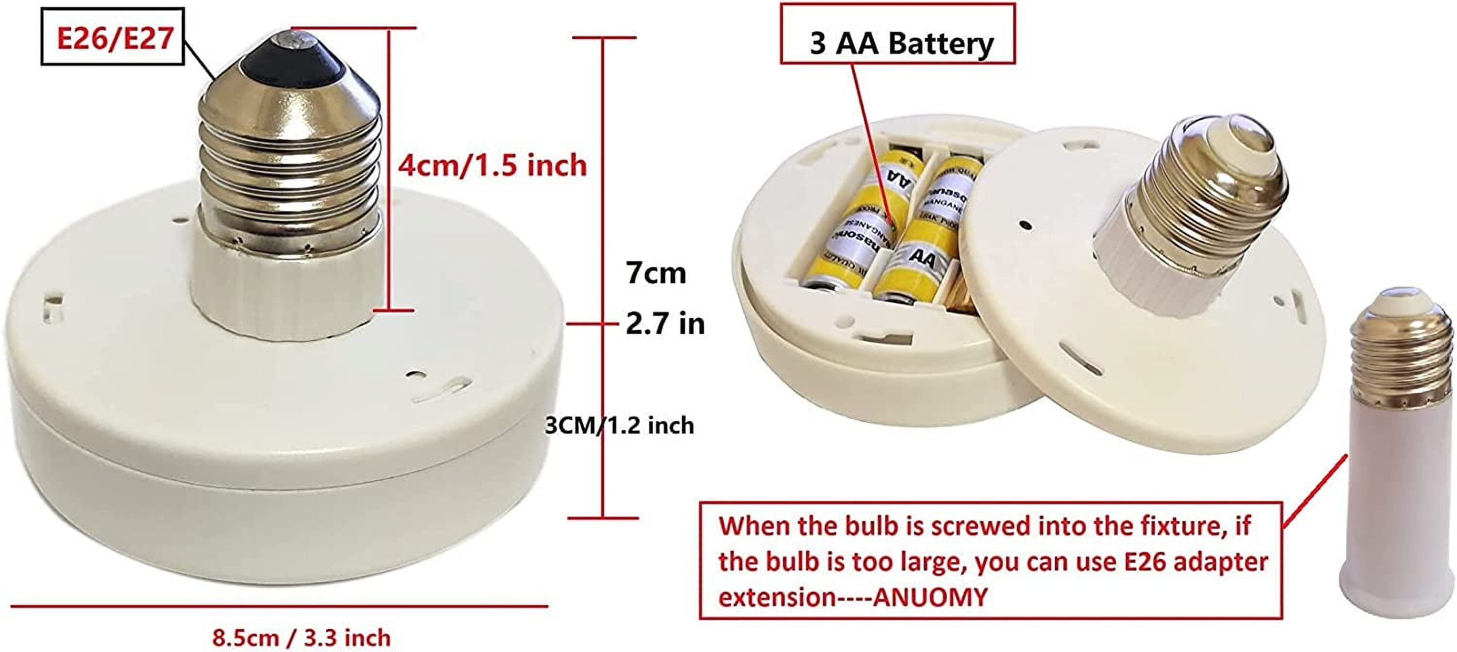 TRA-1 Pack Battery Operated Light Bulbs for Lamps with Remote ...