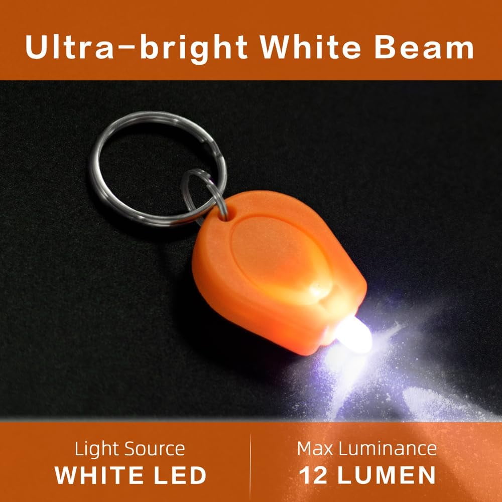 TRA-10 Pack Ultra Bright Mini LED Keychain Flashlight, Small Key Ring ...