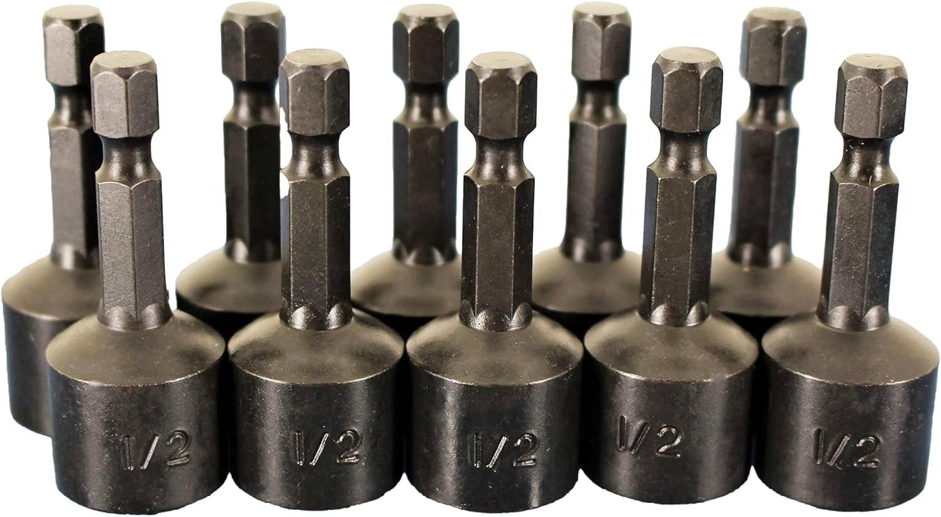 TRA-10 pc Impact Ready Nut Driver 1/2 Inch Magnetic Nutsetter Set - Walmart.com