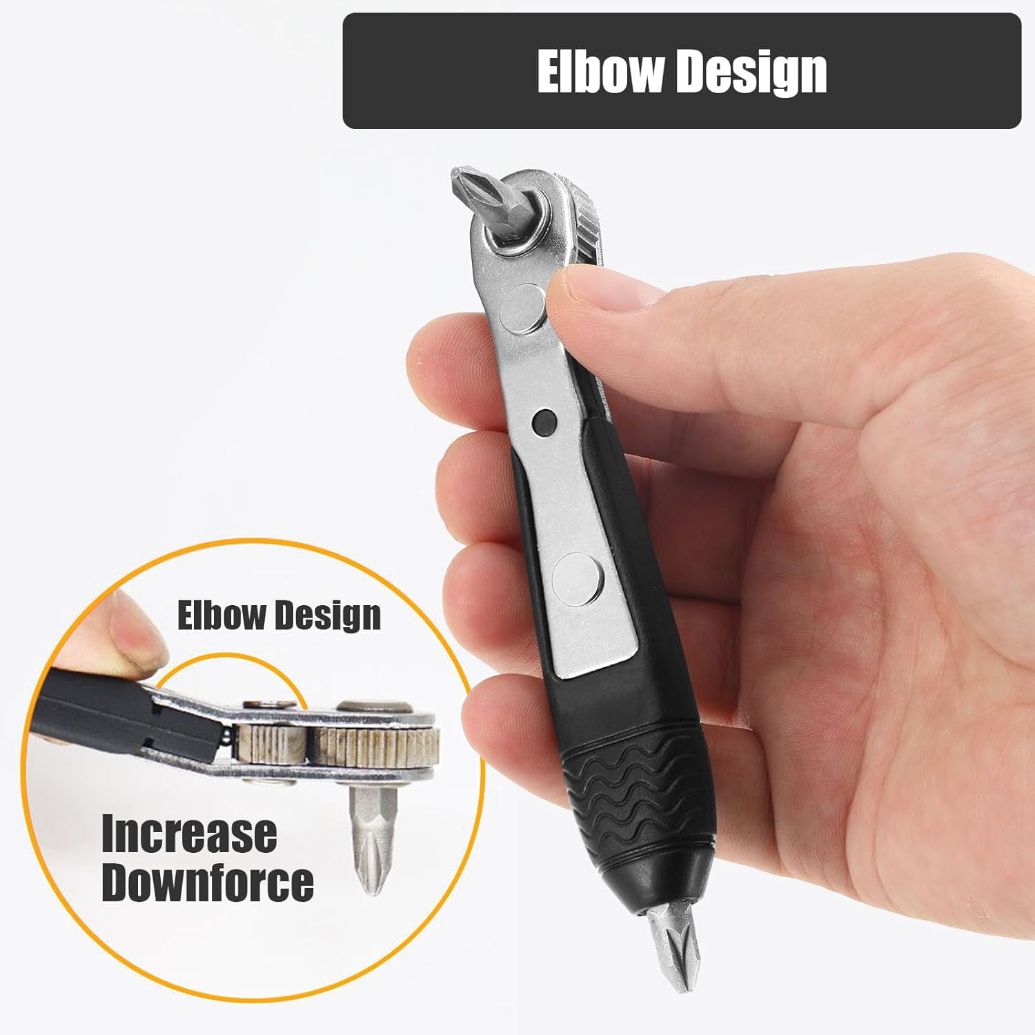 TRA-11-Piece Mini Ratchet Screwdriver Set - 1/4 Ratchet Elbow Right ...