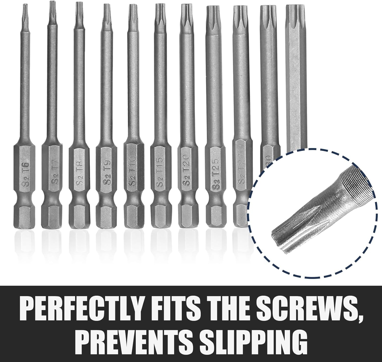 TRA-11 Piece Torx Security Screwdriver Bit Set, Hex Shank 1/4 Power ...