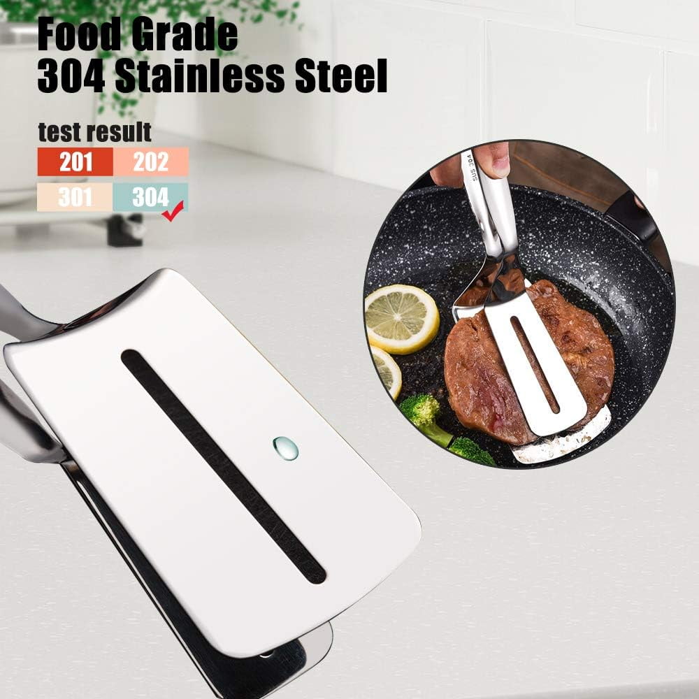 TRA-12 Inch Long Kitchen Spatula, 304 Stainless Steel, Slotted Spatula ...