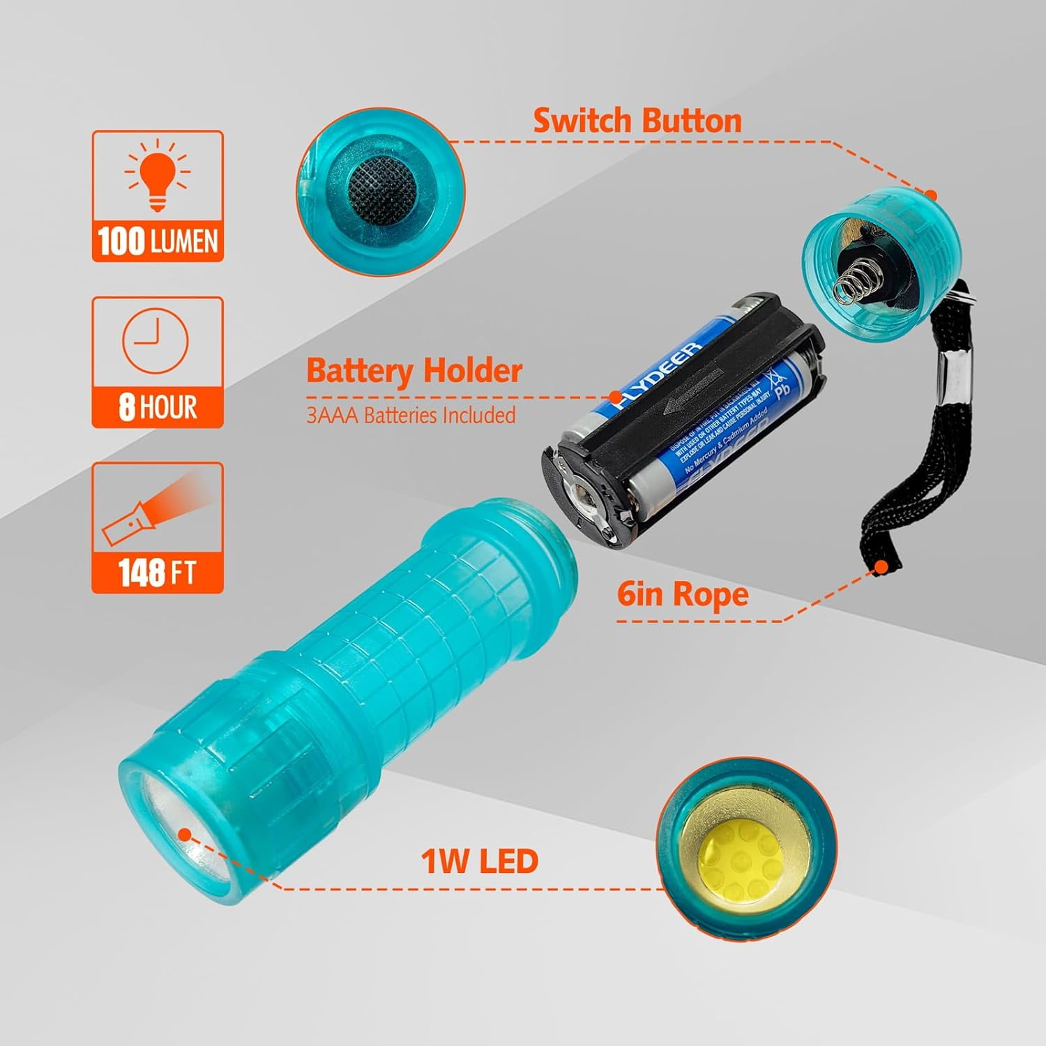 TRA-12 Pack Glow in Dark Flashlights Mini Flashlight for Kids Bulk ...