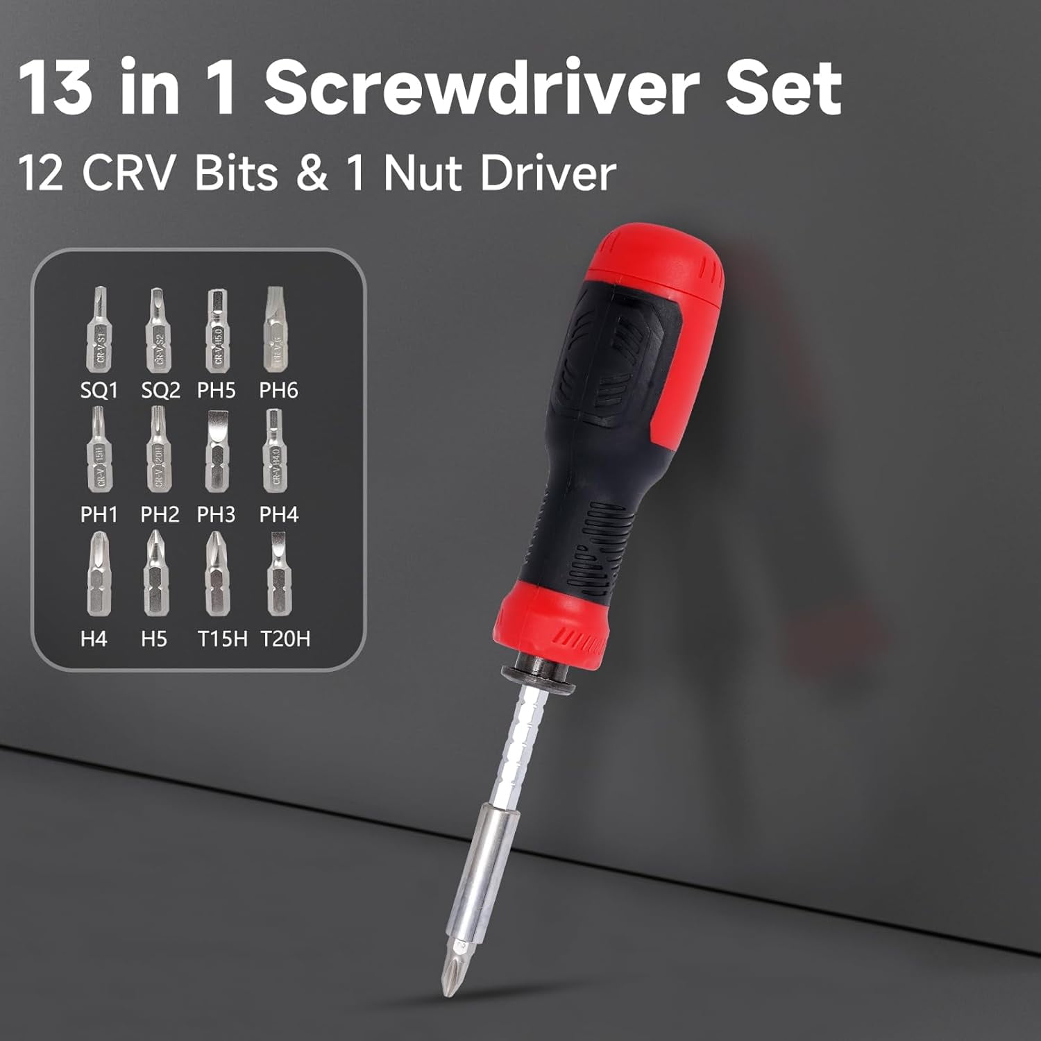TRA-13-in-1 Multi-Bit Screwdriver Set - Super Durable, Comfortable ...